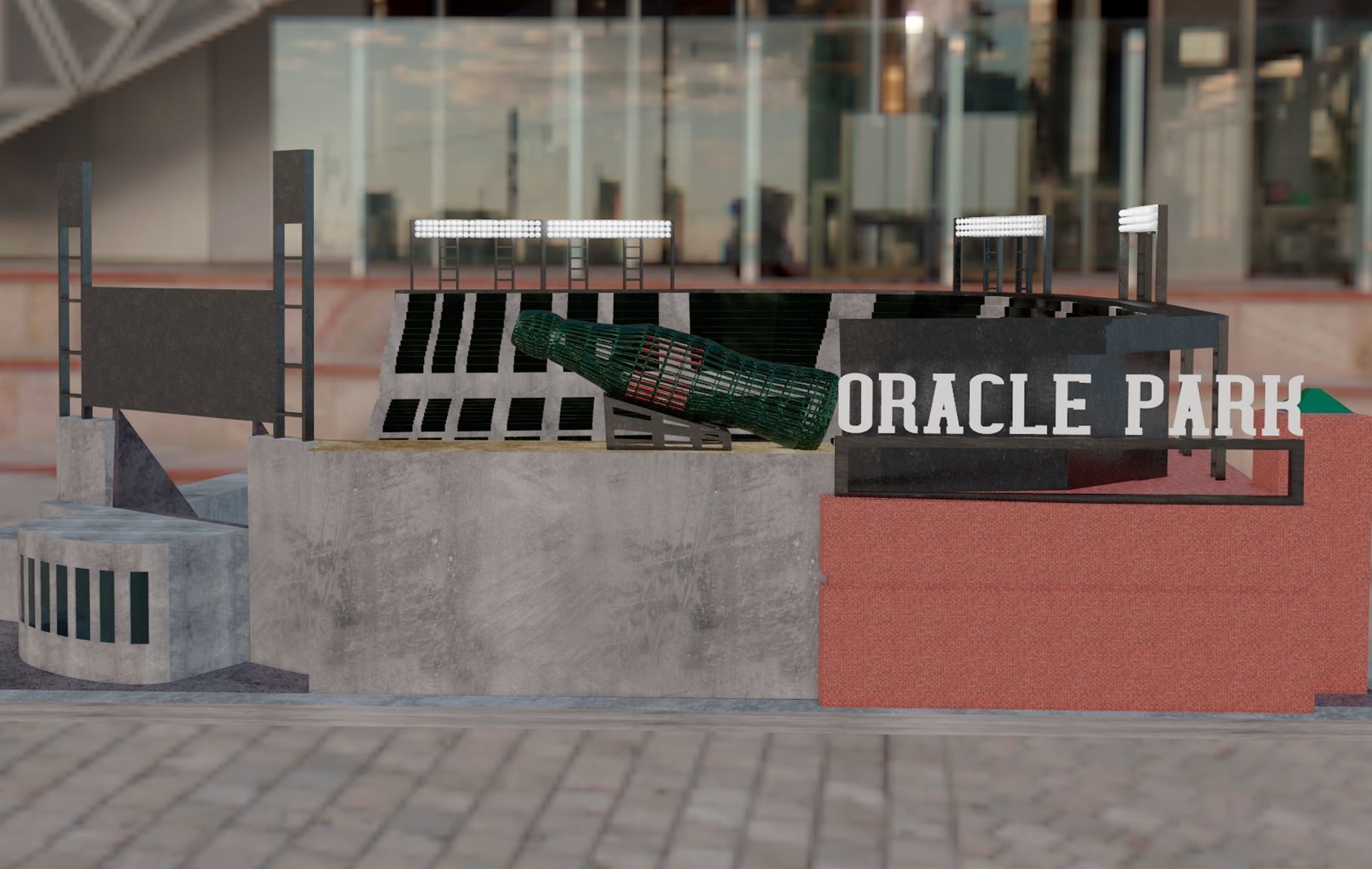 3D model Oracle Park Stadium VR / AR / low-poly | CGTrader