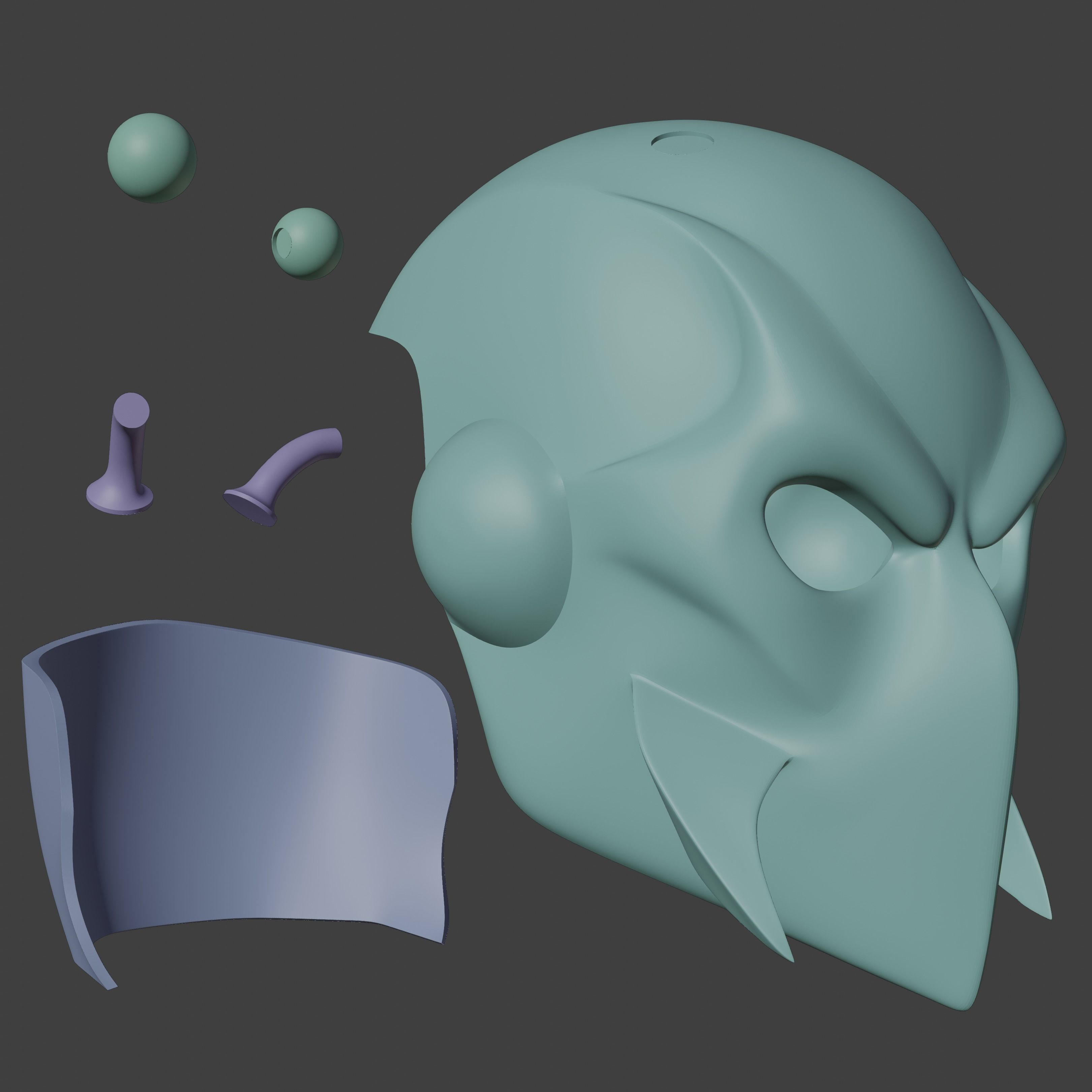 Killer Moth inspired Helmet V2 3D model 3D printable | CGTrader