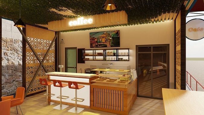 Cafe counter 3D model | CGTrader