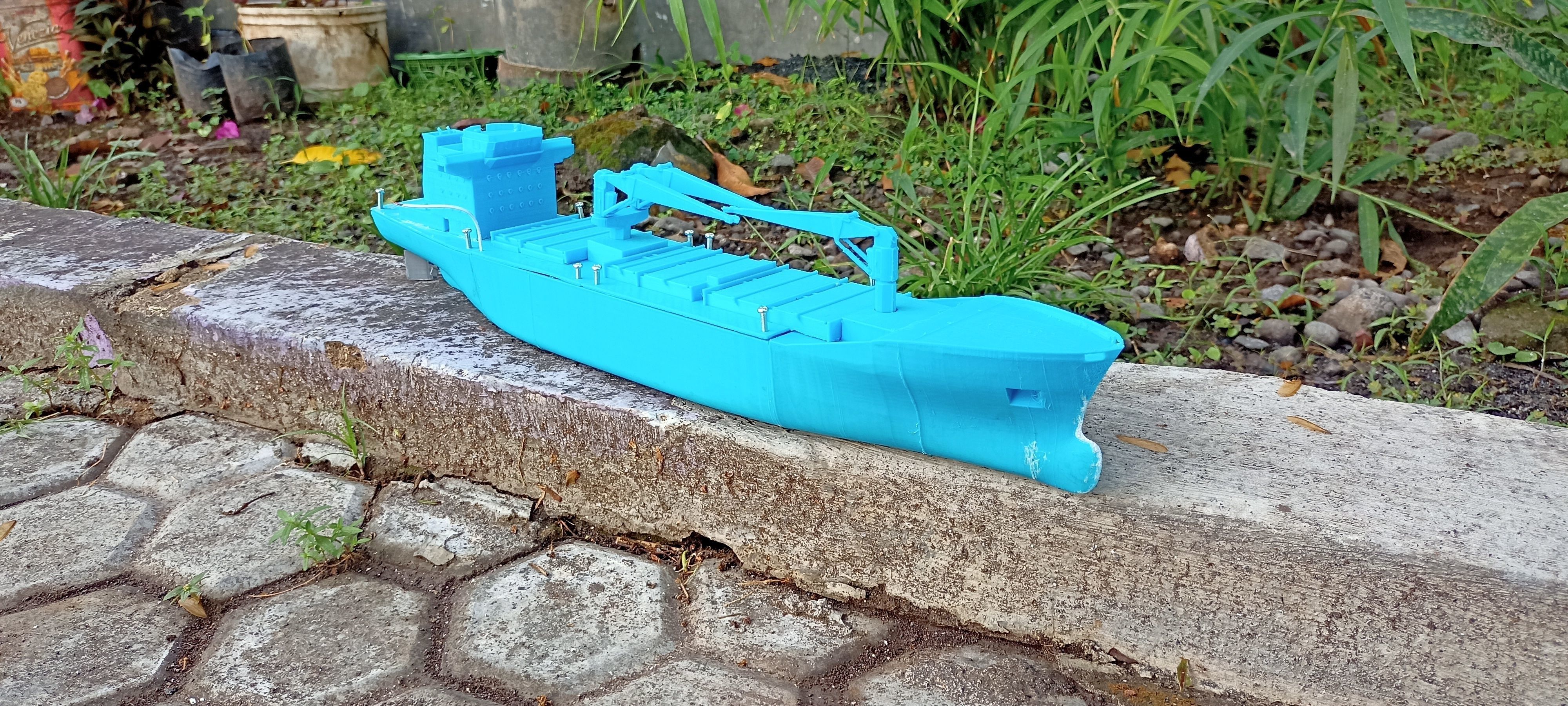 cargo ship miniature for RC 3D model 3D printable | CGTrader