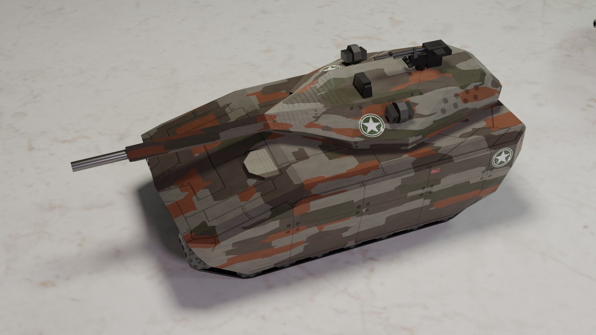 3D model Modern tanks lowpoly set A - 3 x 3 VR / AR / low-poly | CGTrader