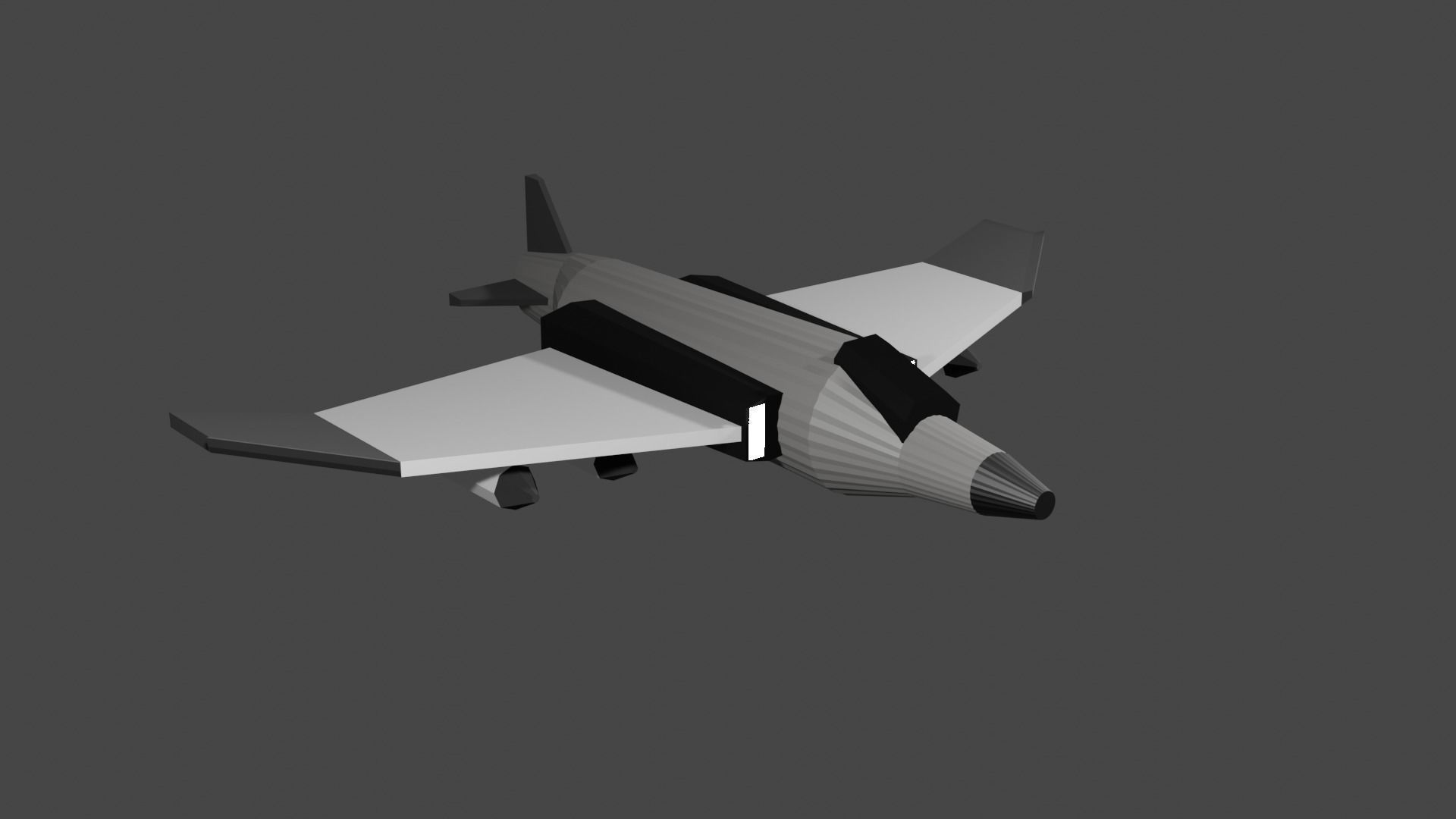 3d model low poly airplane jet plane flying free VR / AR / low-poly 3D ...