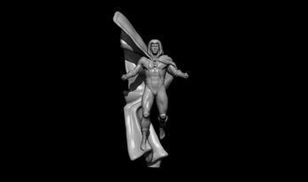 Hourman woman flying in air 3D model 3D printable | CGTrader