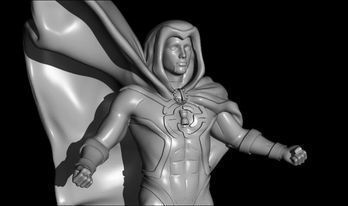 Hourman woman flying in air 3D model 3D printable | CGTrader