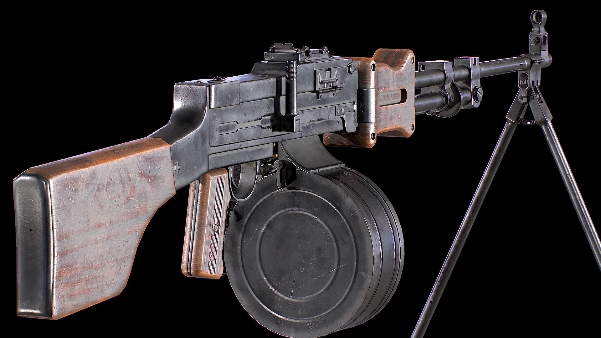 3D model RPD Light Machine Gun PBR VR / AR / low-poly | CGTrader