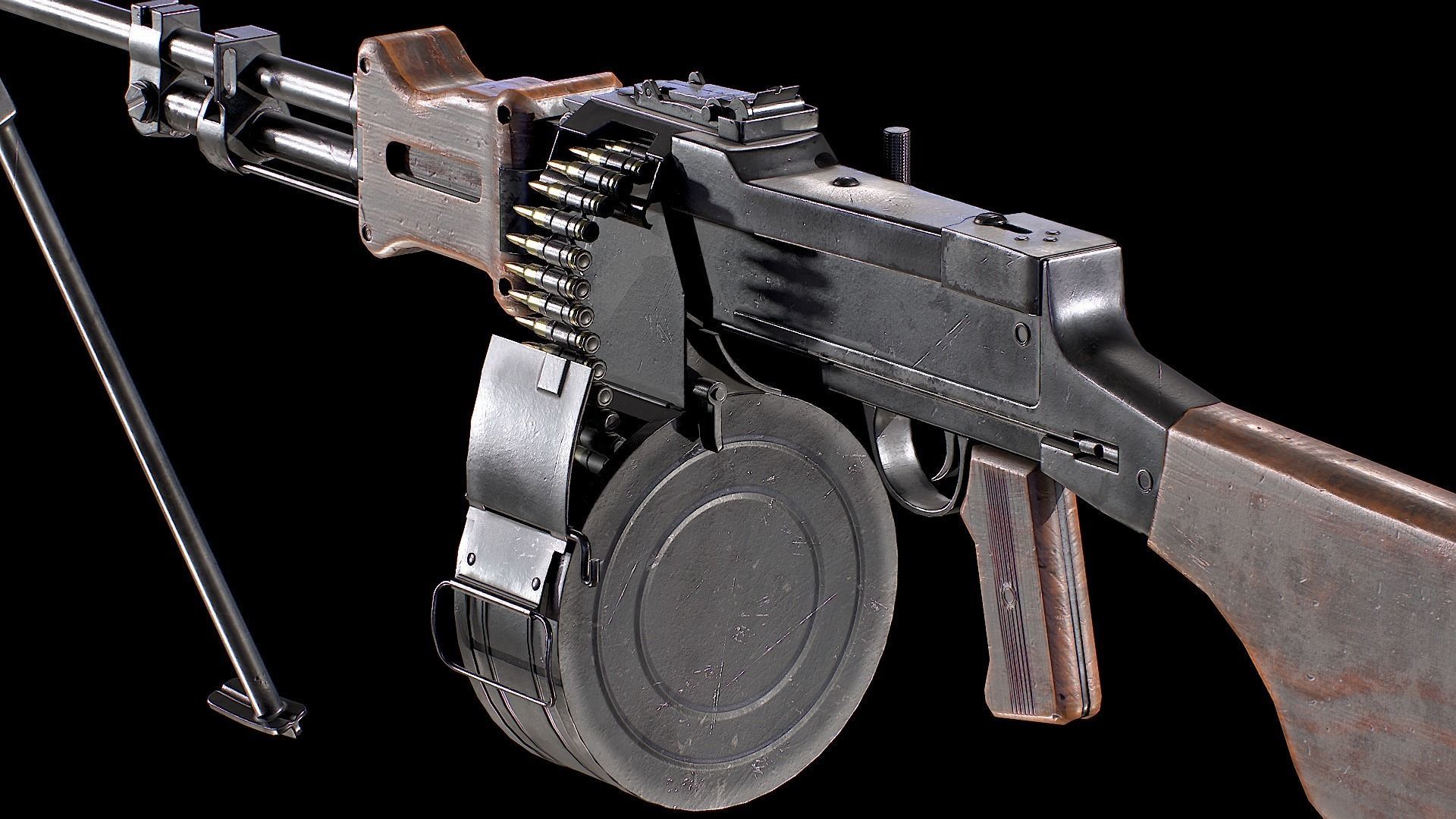 3D model RPD Light Machine Gun PBR VR / AR / low-poly | CGTrader