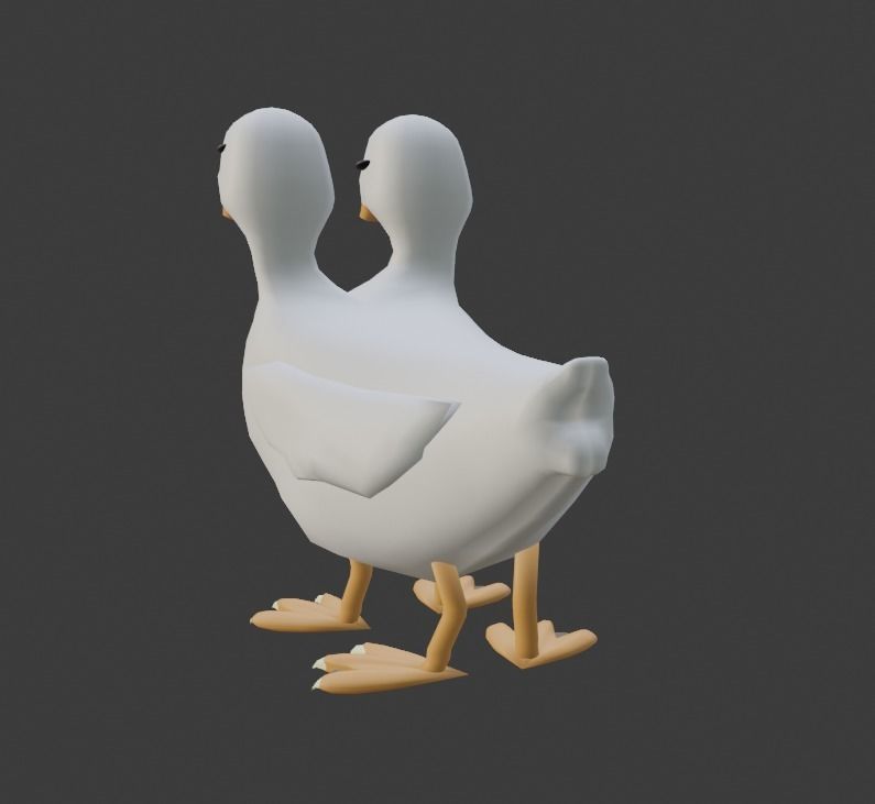 The Two-Head Duck 3D model | CGTrader