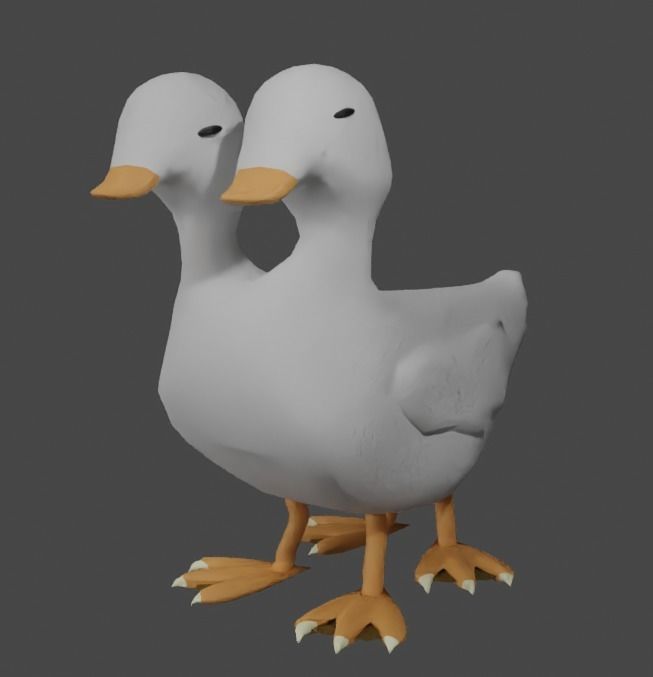 The Two-Head Duck 3D model | CGTrader