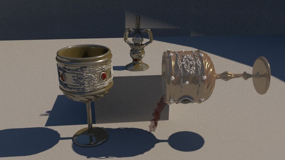 Medieval decorated cup 3D model | CGTrader