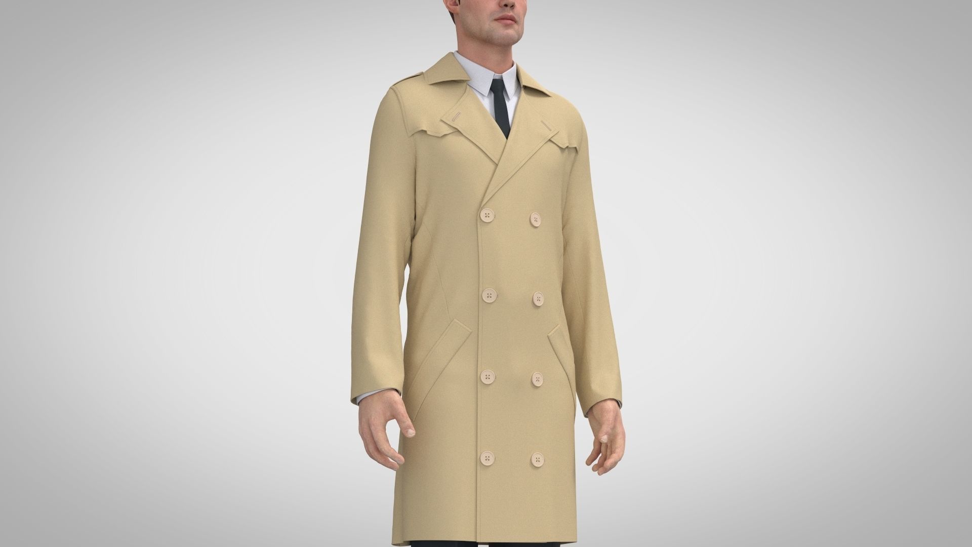 Trench Coat 3D model | CGTrader