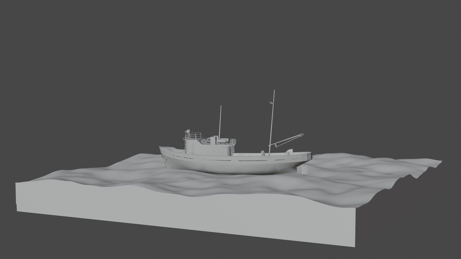 Boat and Ocean 3D model | CGTrader