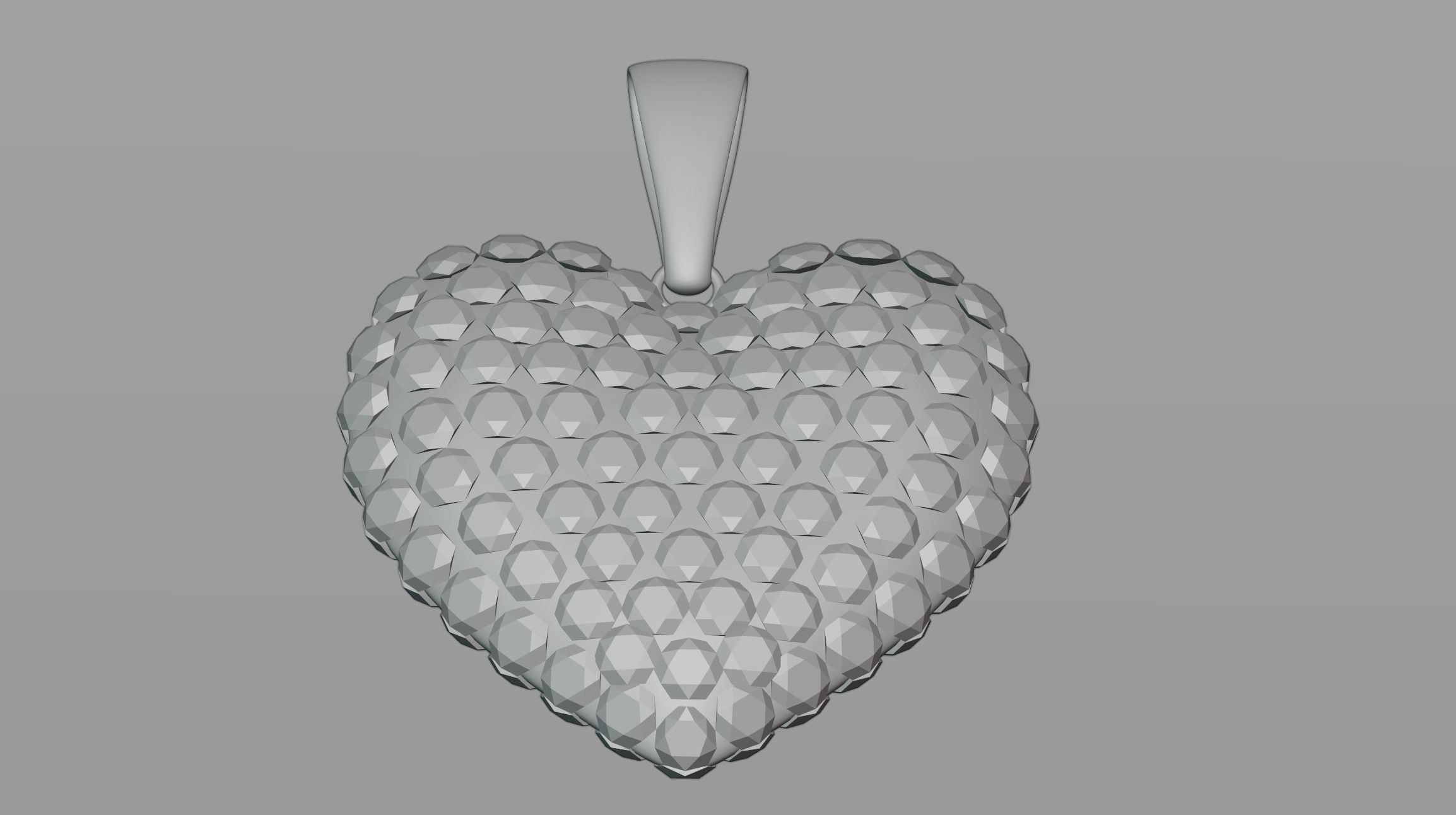 Heart pendant in a gems 3D model | CGTrader