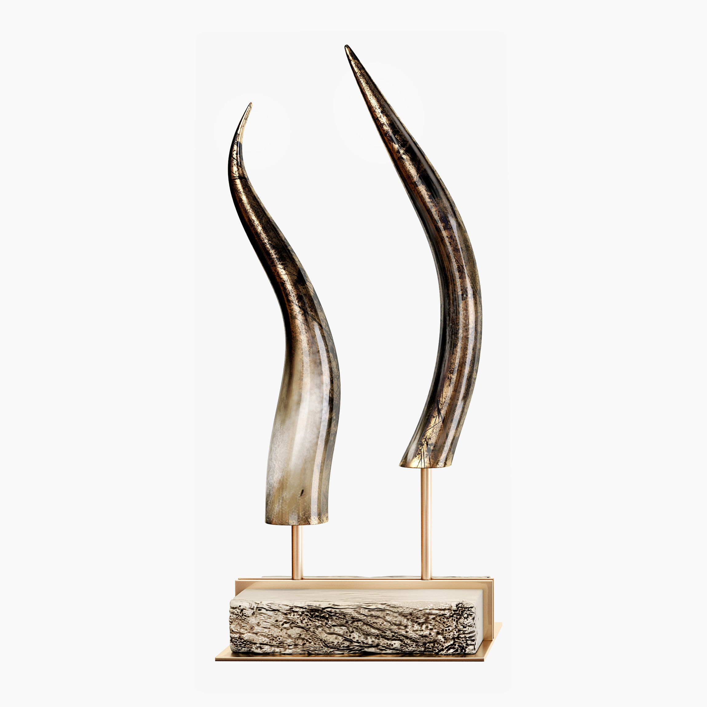Sculptures of decorative horns 3D model | CGTrader