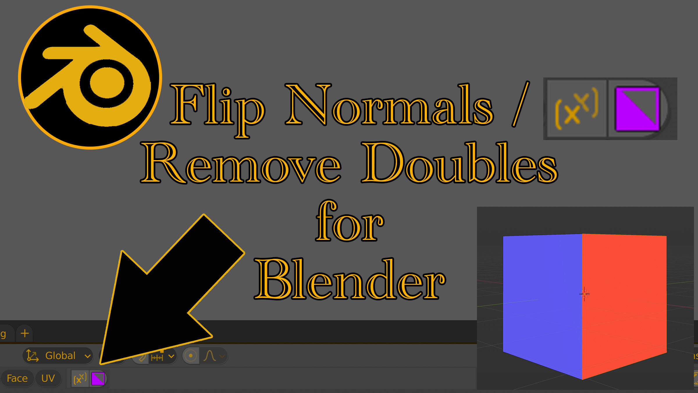 flip normals and remove doubles addon for Blender 3D model | CGTrader
