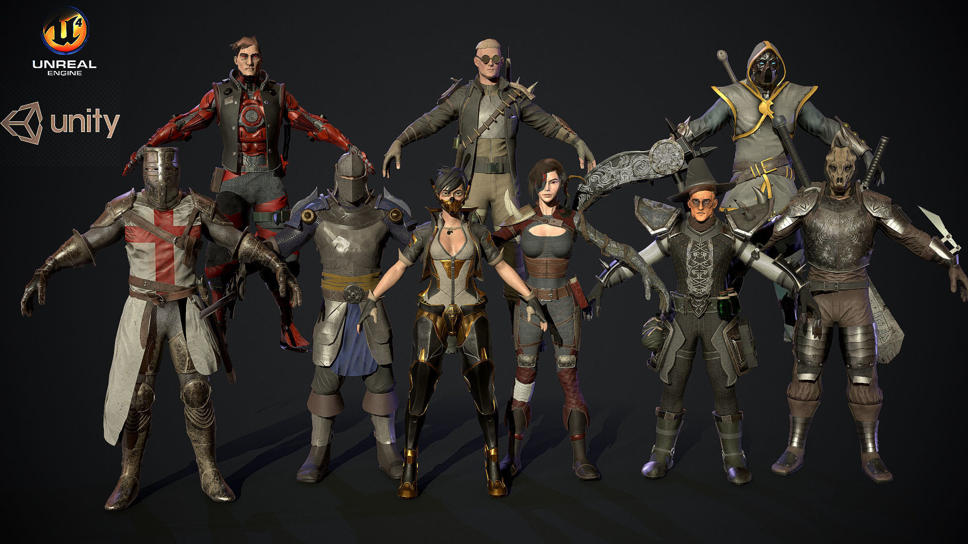 3D Model Collection Human pack1 VR / AR / low-poly | CGTrader