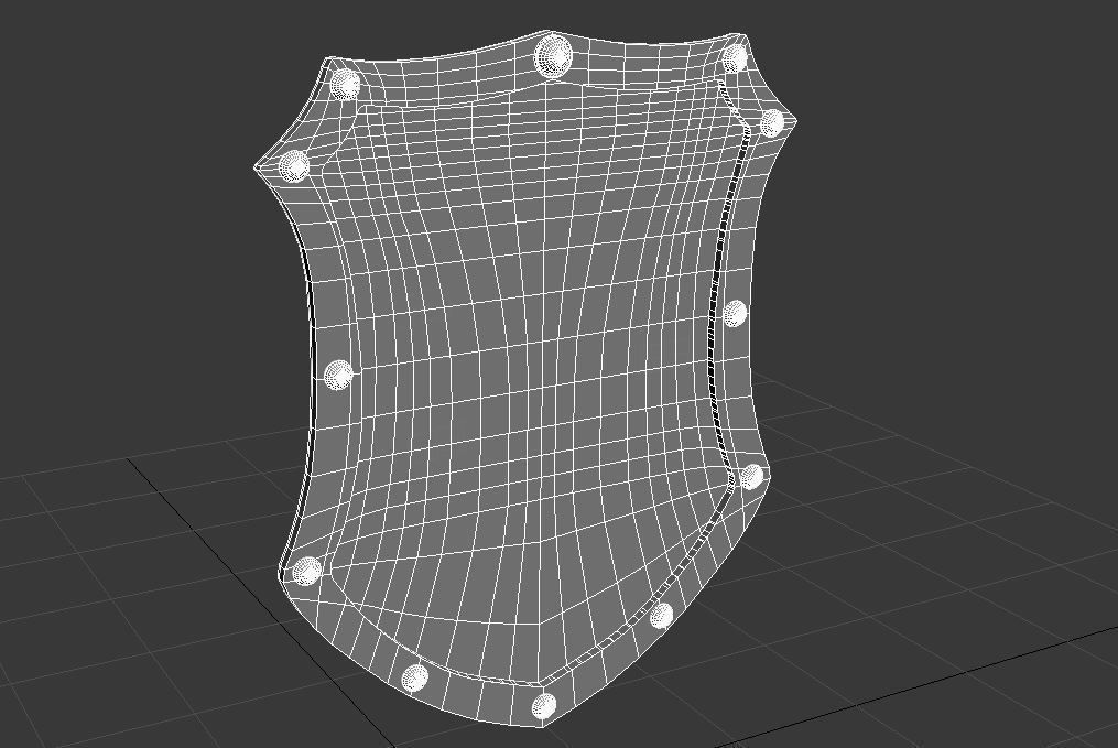 3D model Polygonal soldier wooden shield armor VR / AR / low-poly ...