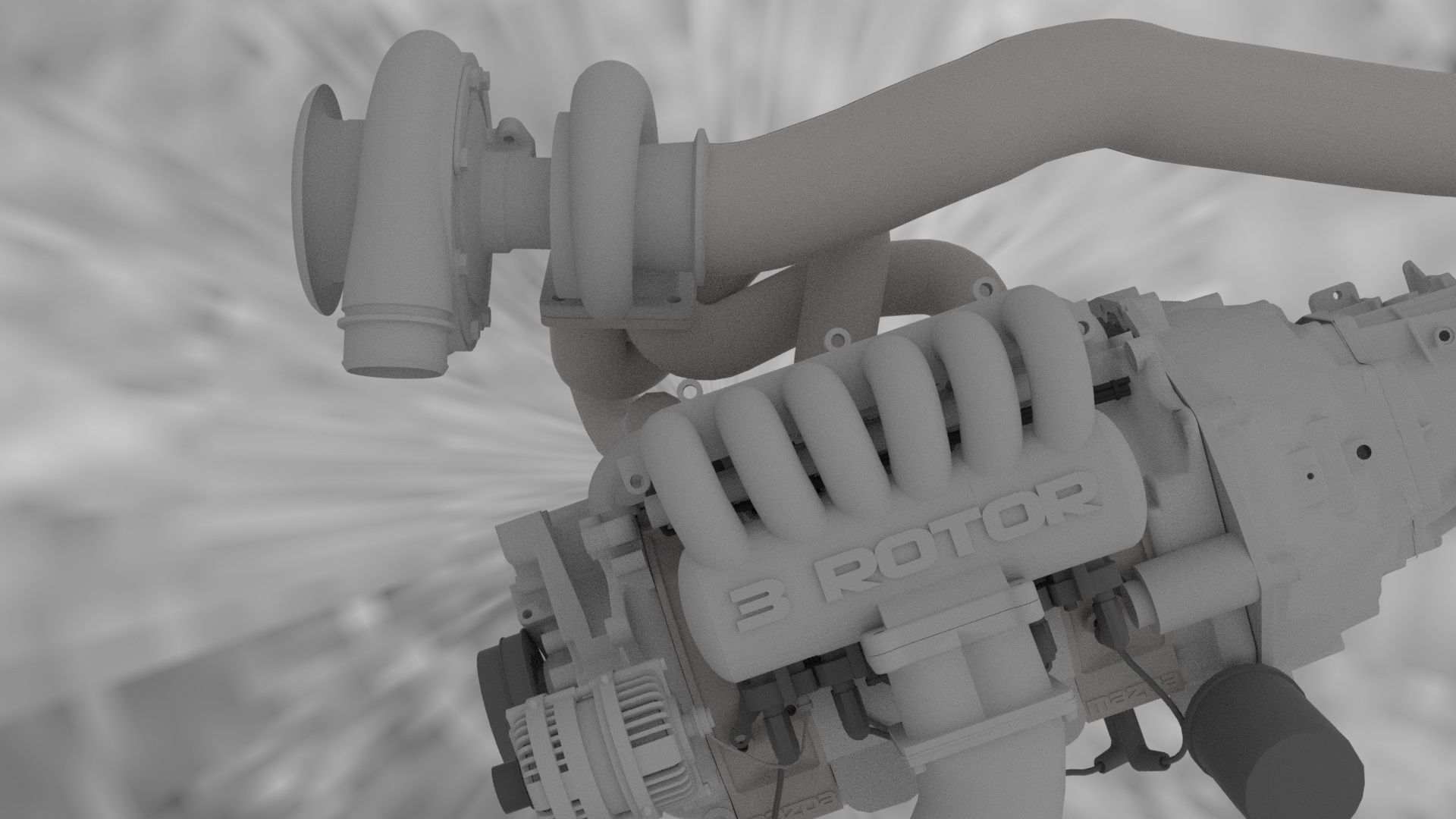 Rotary 20B Engine MAZDA Cosmo Tuned 3D model 3D printable | CGTrader