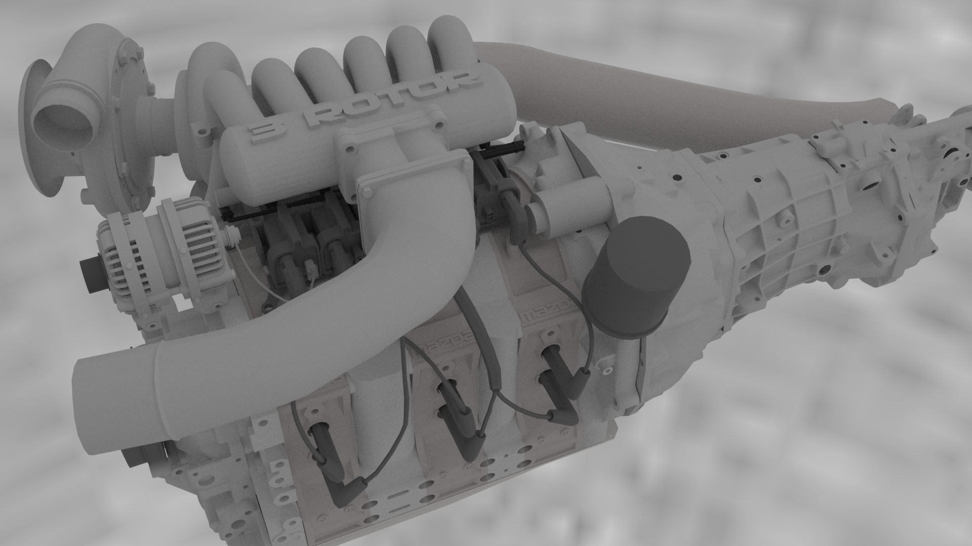 Rotary 20B Engine MAZDA Cosmo Tuned 3D model 3D printable | CGTrader