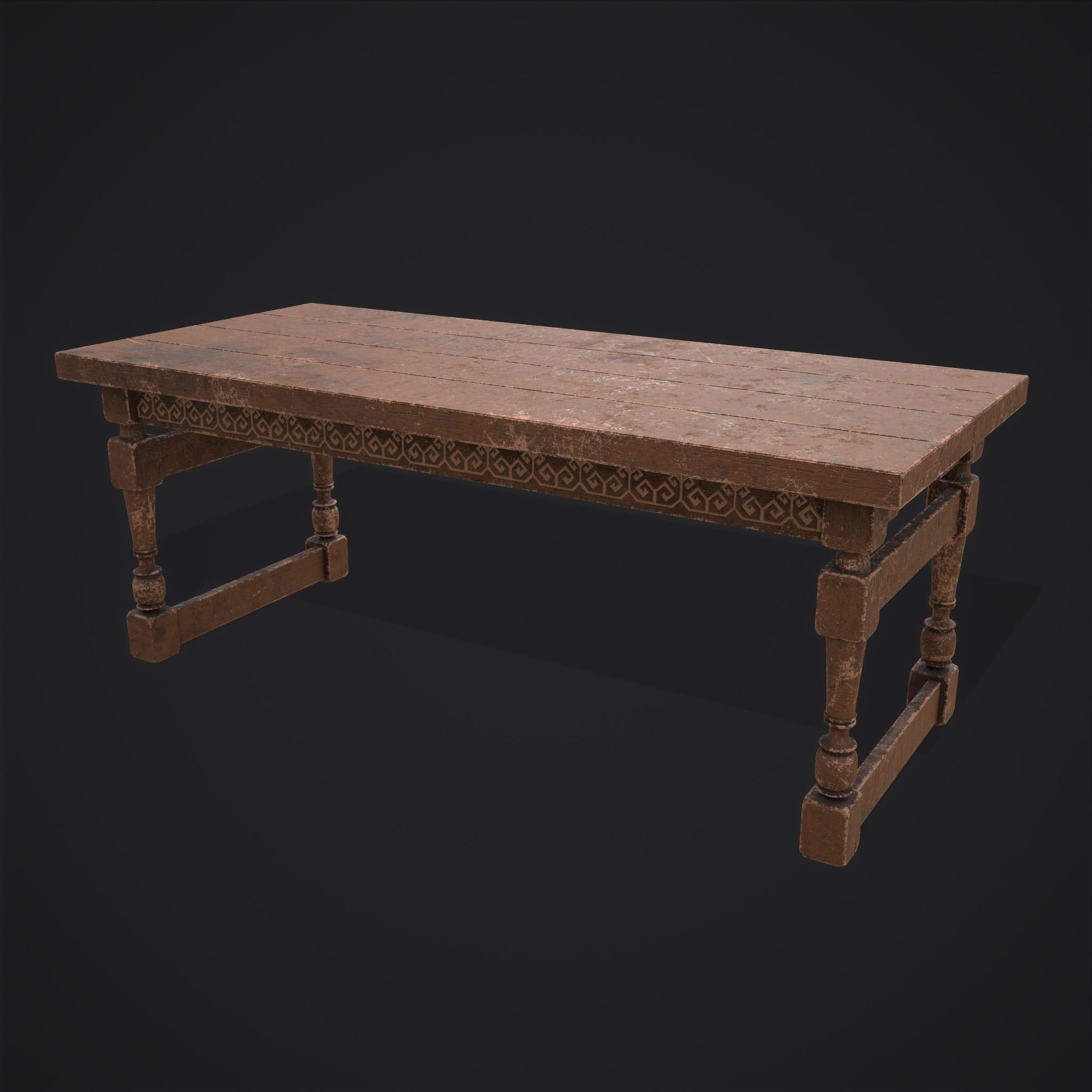 3D model Elegant Long Table VR / AR / low-poly | CGTrader