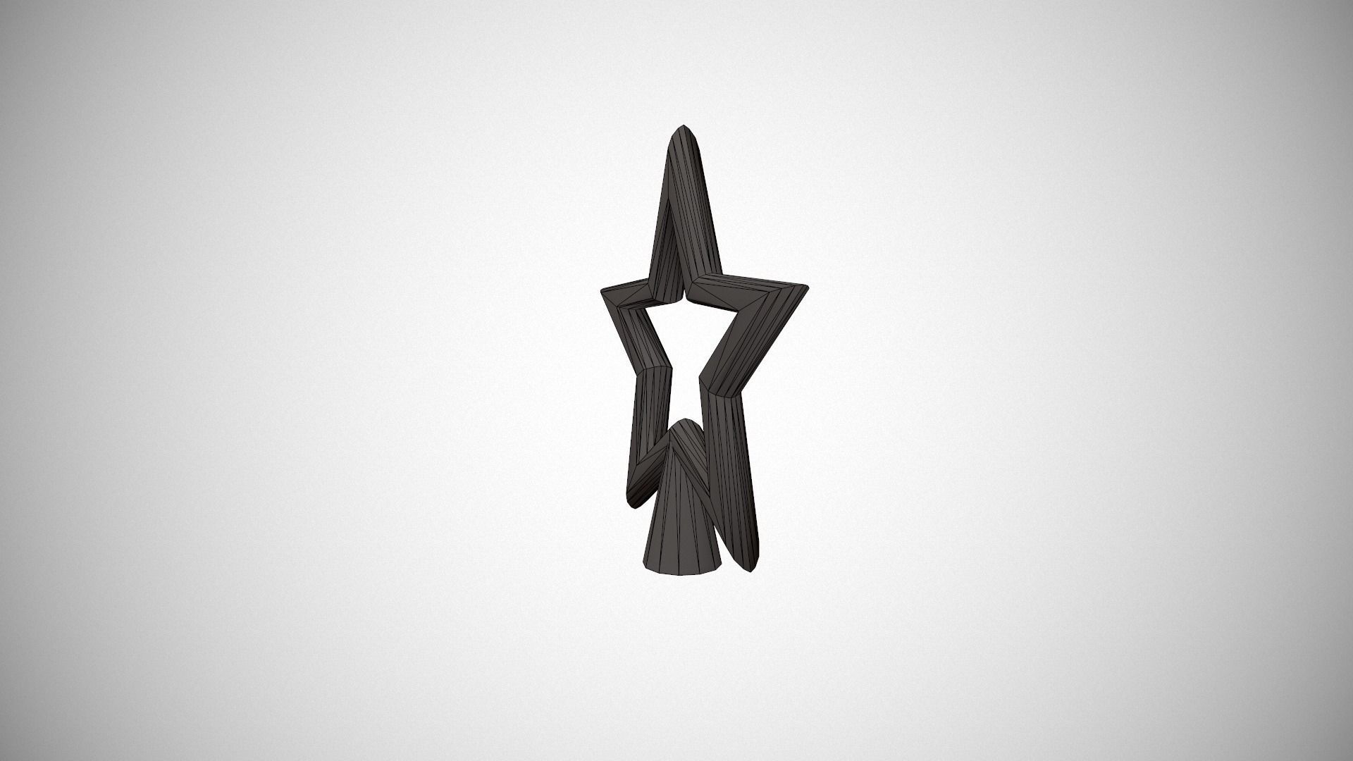 3D model Silver Cut Out Star Tree Topper VR / AR / low-poly | CGTrader