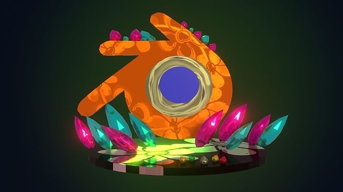 3D model blender logo VR / AR / low-poly | CGTrader