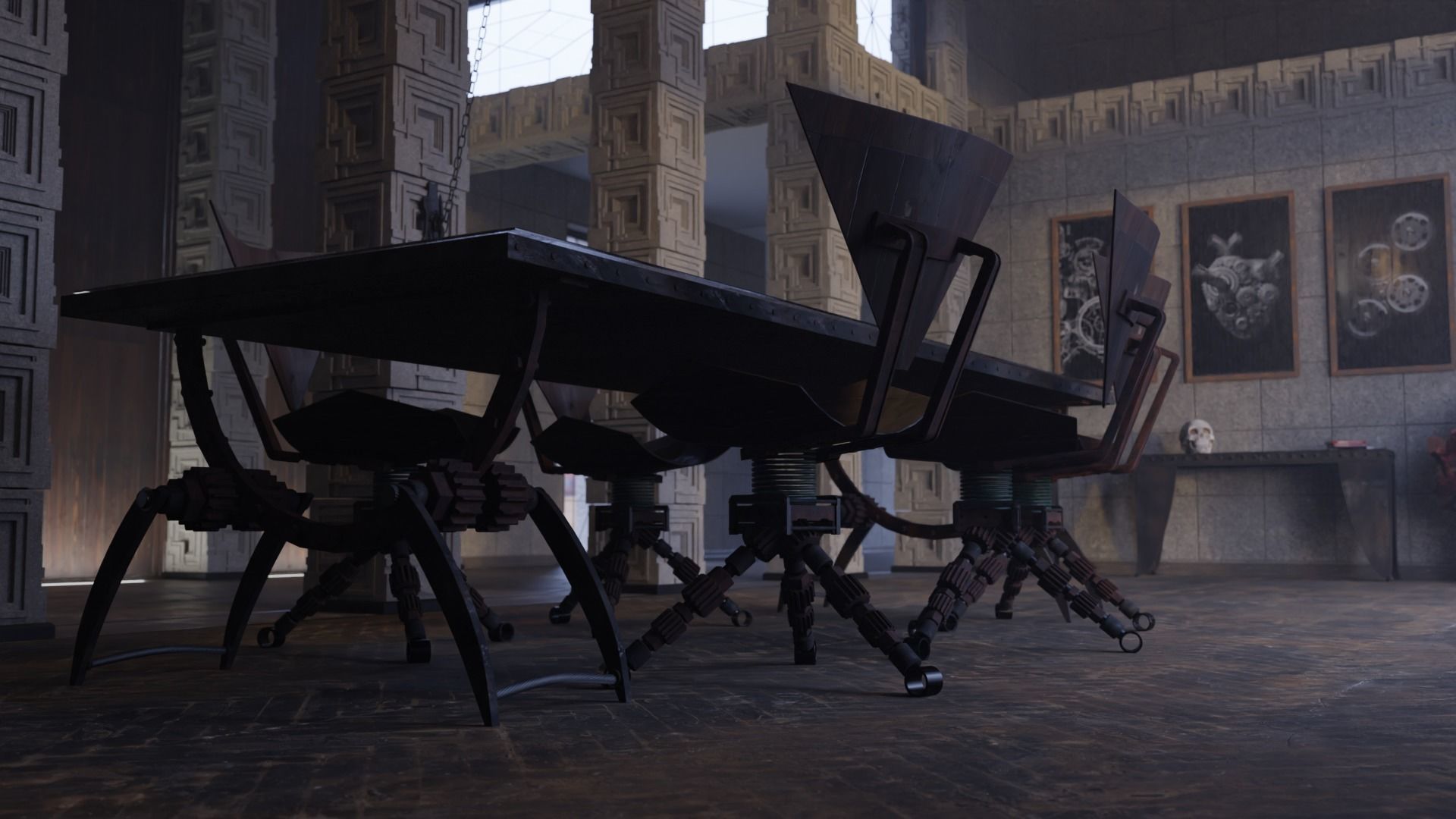 Cyberpunk Dystopian House Interior - High Detail 3D model | CGTrader