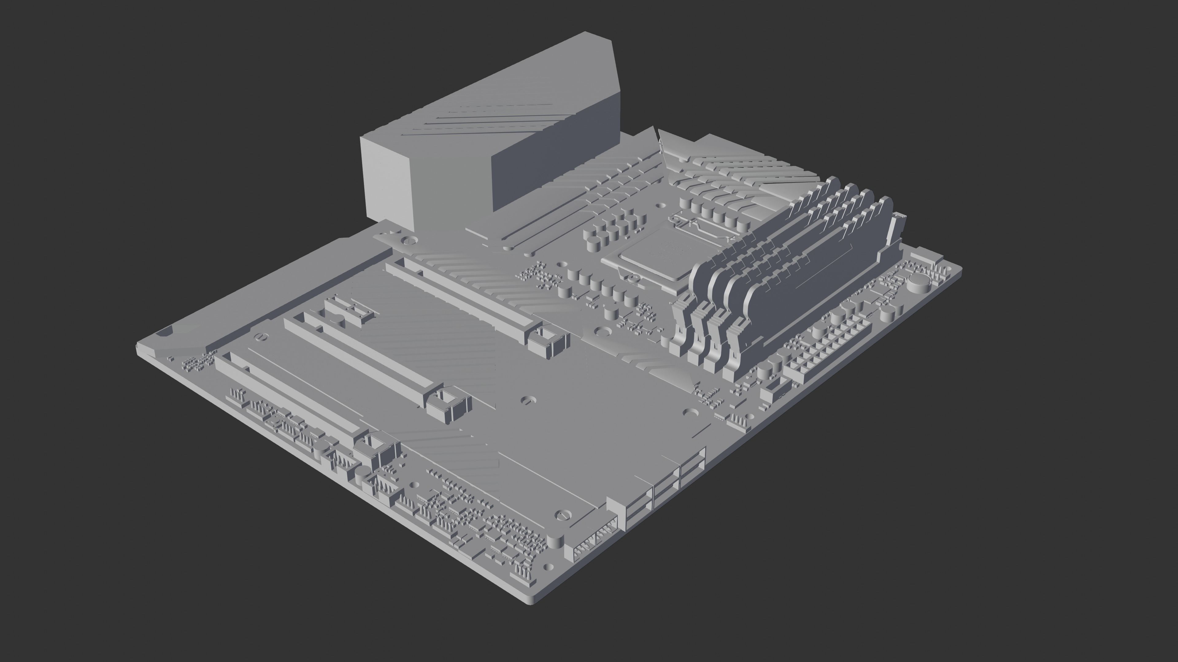 Motherboard asus rog free 3D model | CGTrader