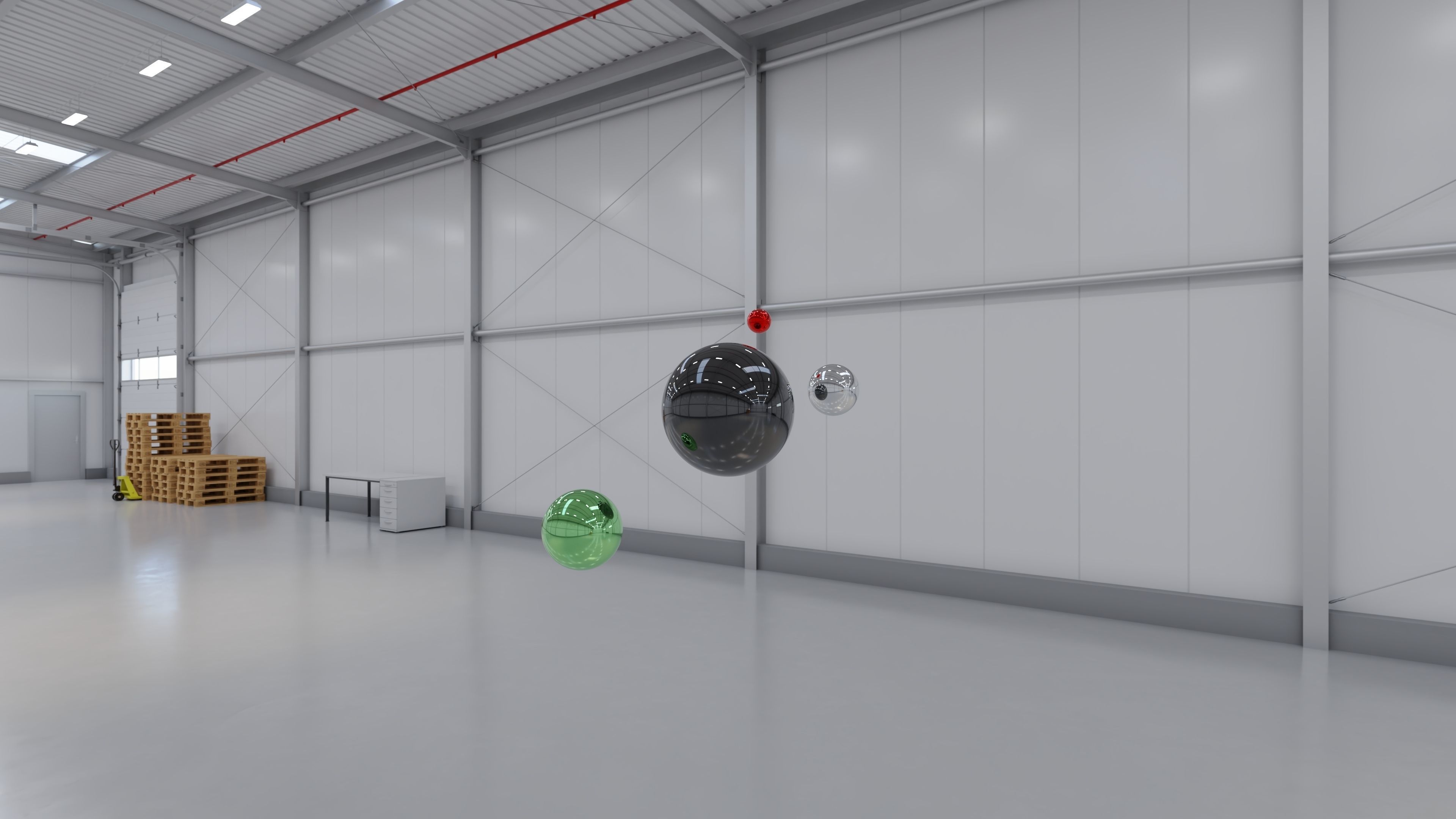 Texture HDRI - Industrial Warehouse Interior 14 - 16384x8192 VR / AR ...