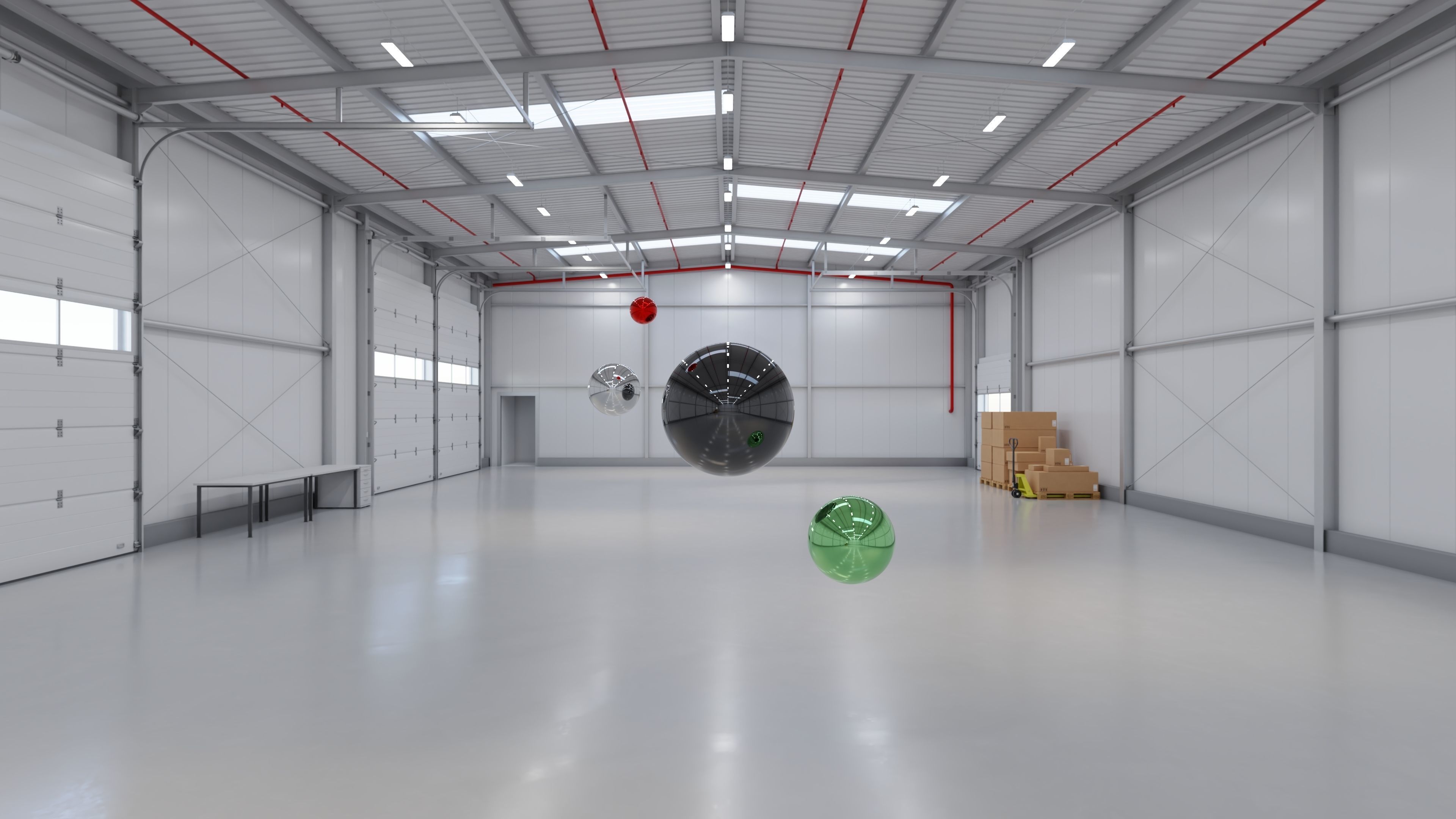 Texture HDRI - Industrial Warehouse Interior 14 - 16384x8192 VR / AR ...