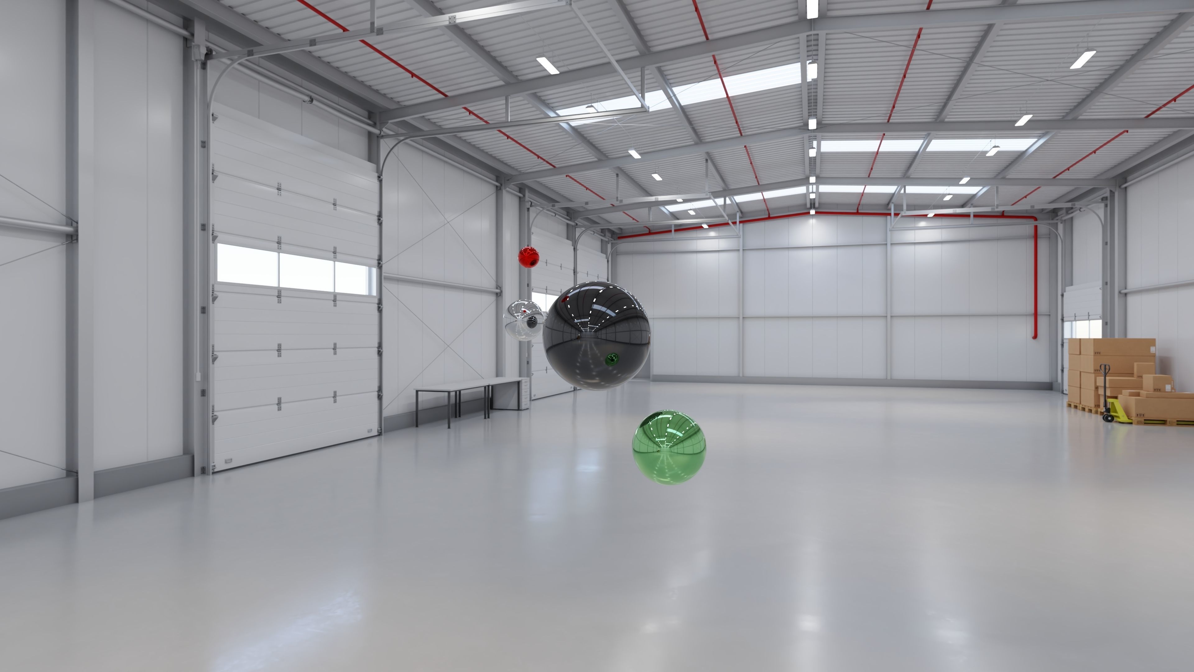Texture HDRI - Industrial Warehouse Interior 14 - 16384x8192 VR / AR ...