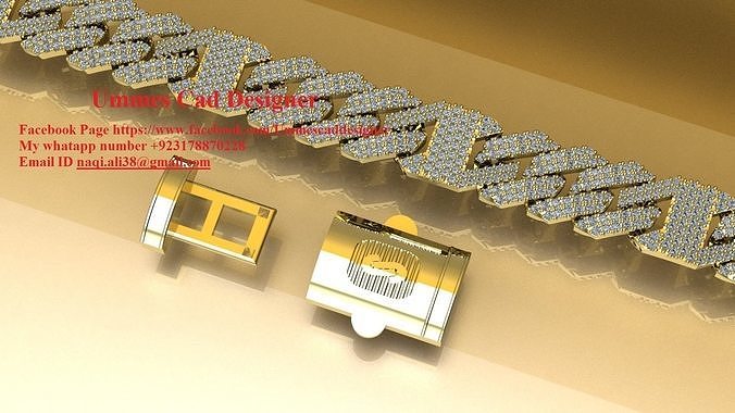 cuban link chain 3D model 3D printable | CGTrader