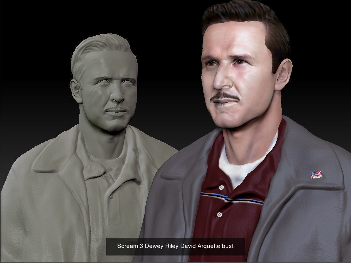 Scream 1234 Dewey Riley David Arquette 3D Model Collection | CGTrader