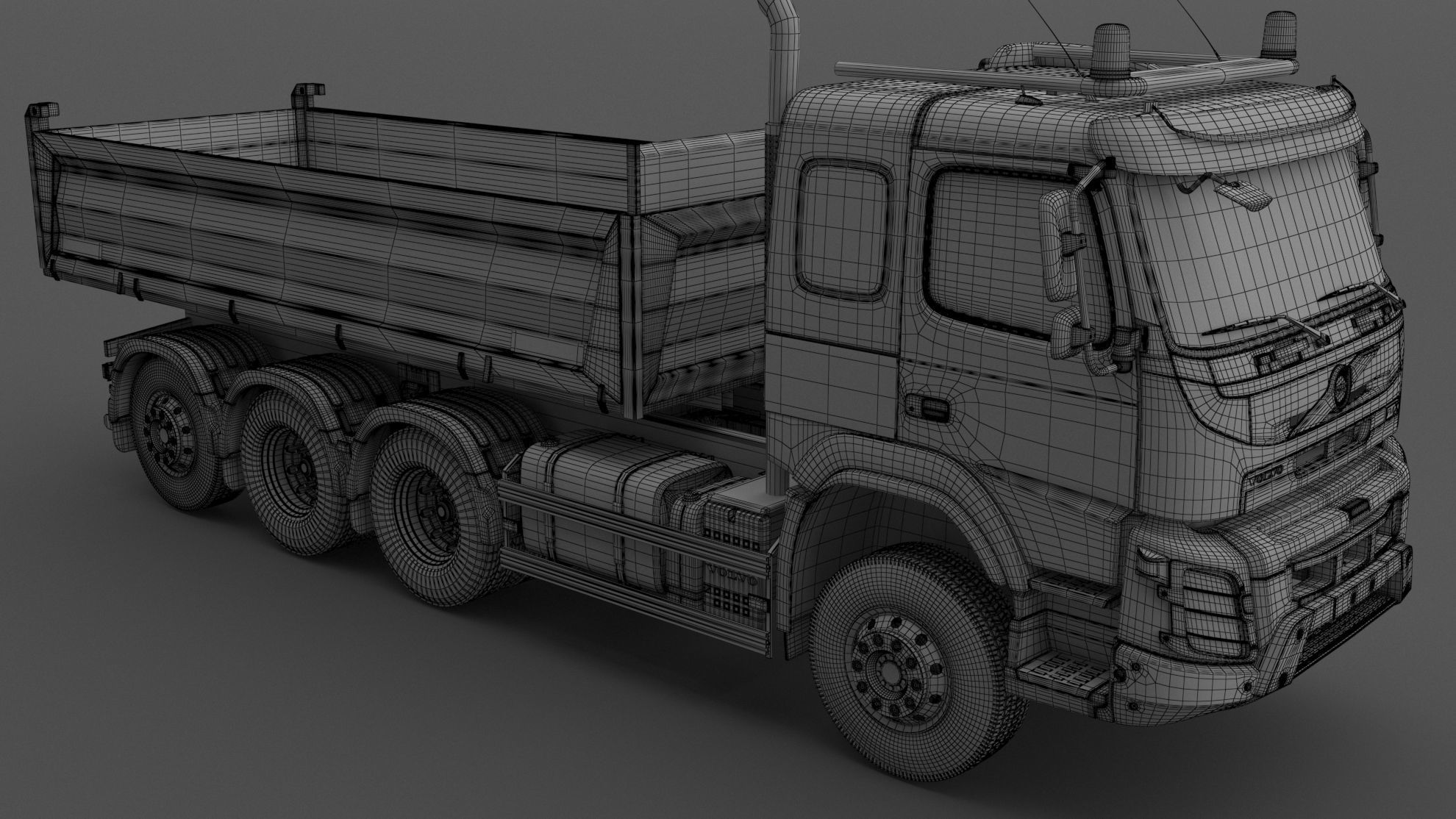 Volvo FMX Tridem Tipper Truck 8x4 3D model | CGTrader