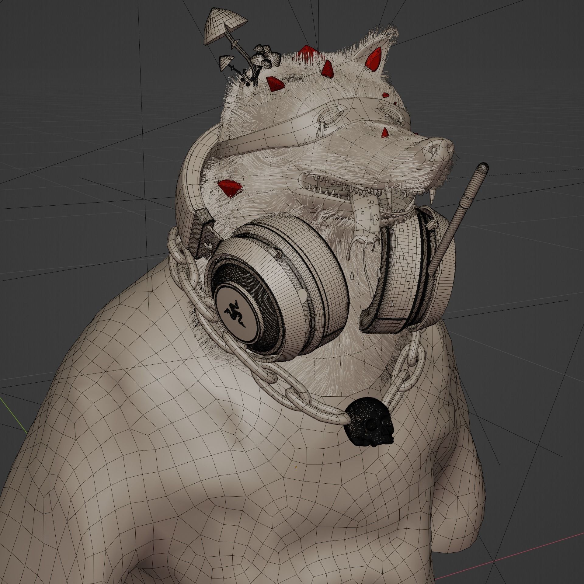 Mutant radioactive wolf 3D model | CGTrader