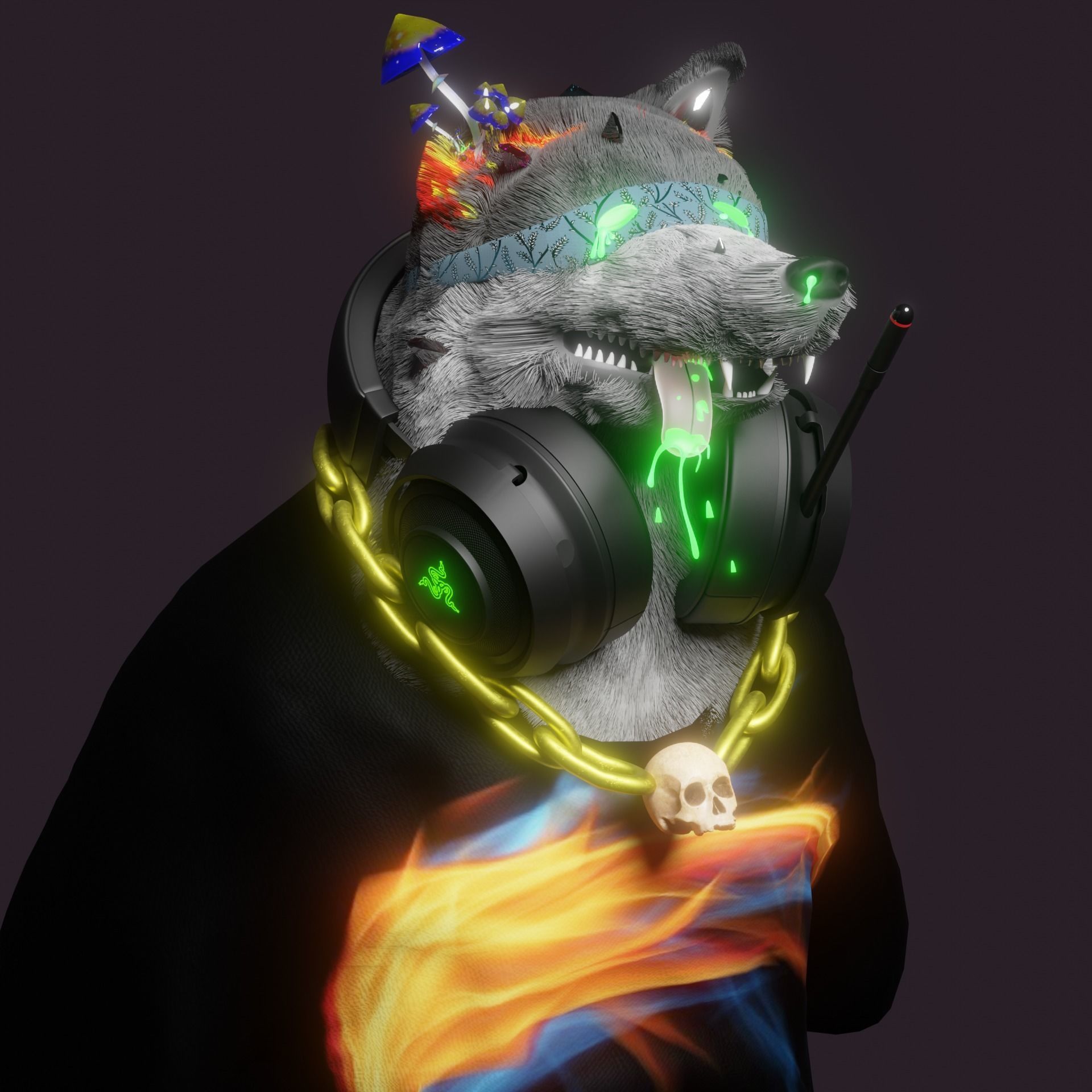 Mutant radioactive wolf 3D model | CGTrader