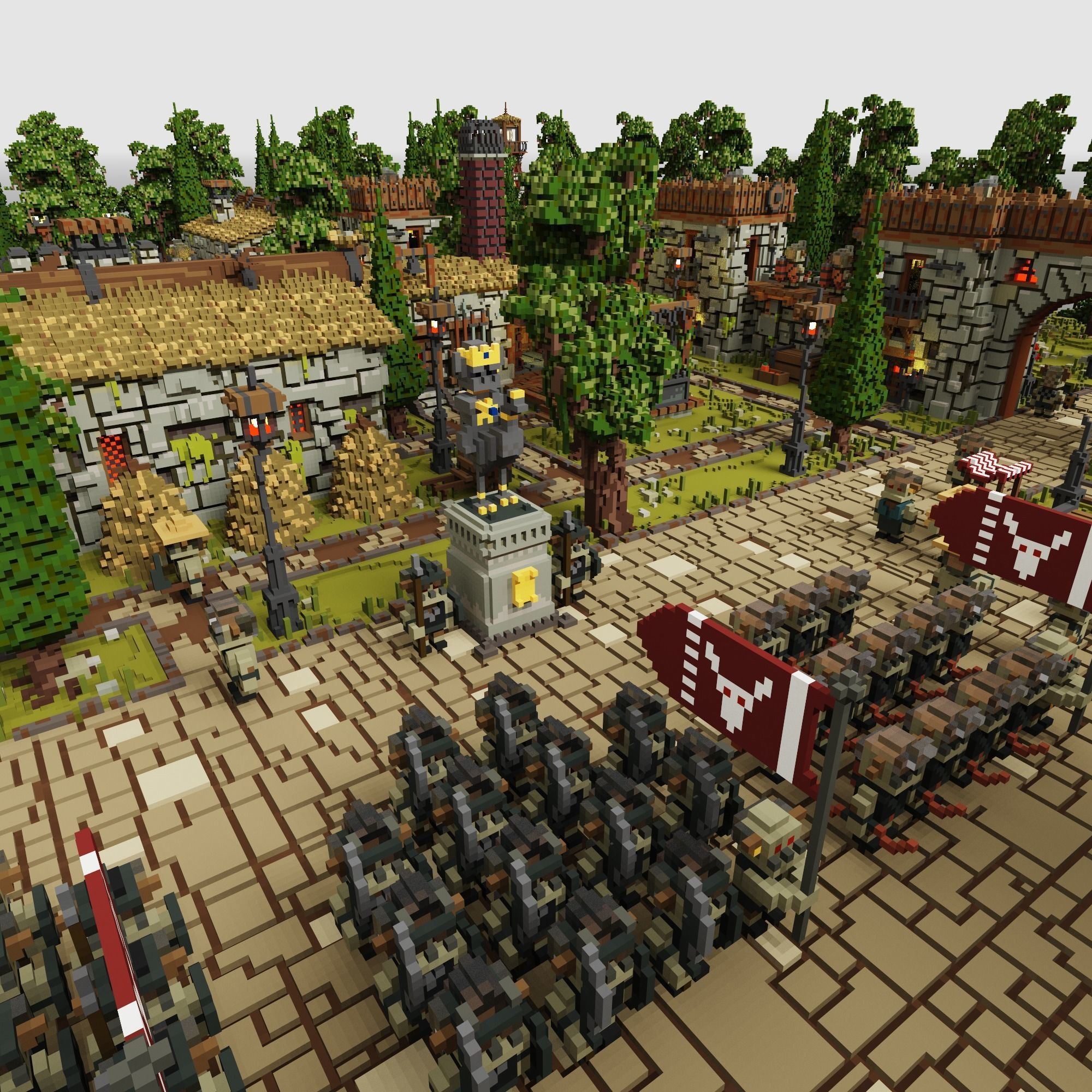 3D model Voxel Orc Castle Asset VR / AR / low-poly | CGTrader