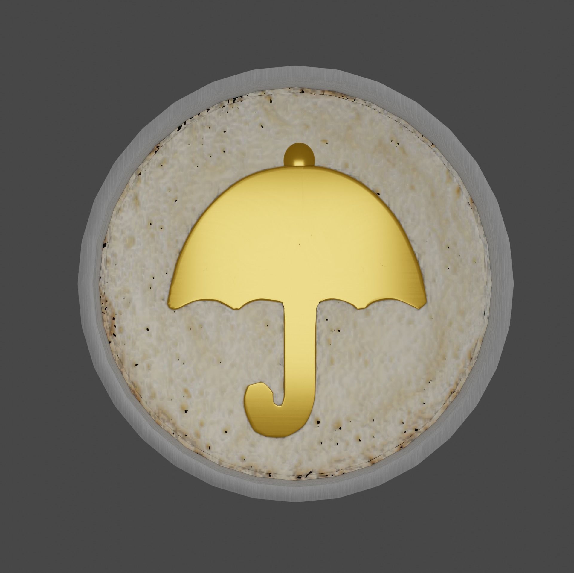 Squid game umbrella candy with golden umbrella 3D model | CGTrader
