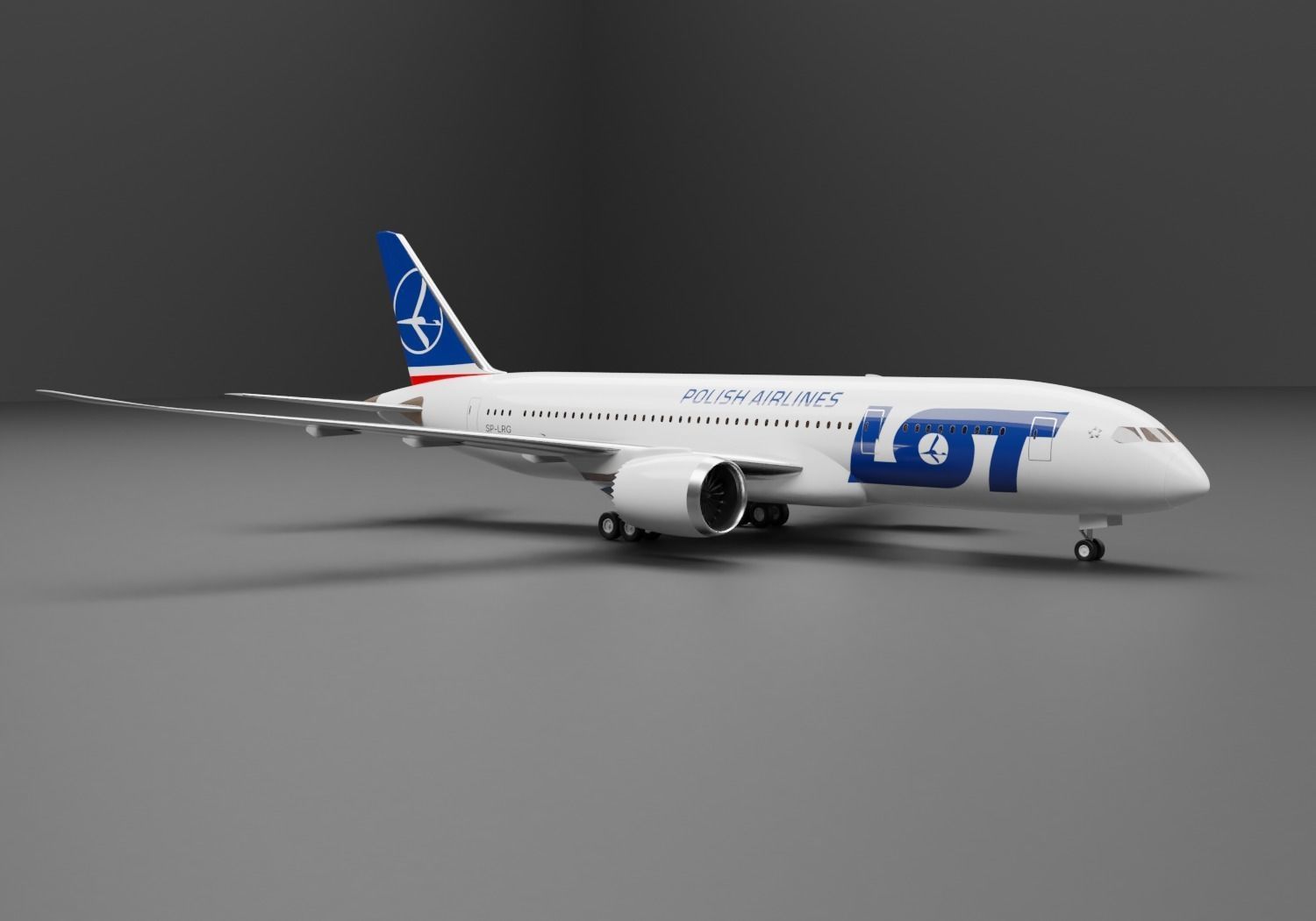 Boeing 787-8 LOT 3D model | CGTrader