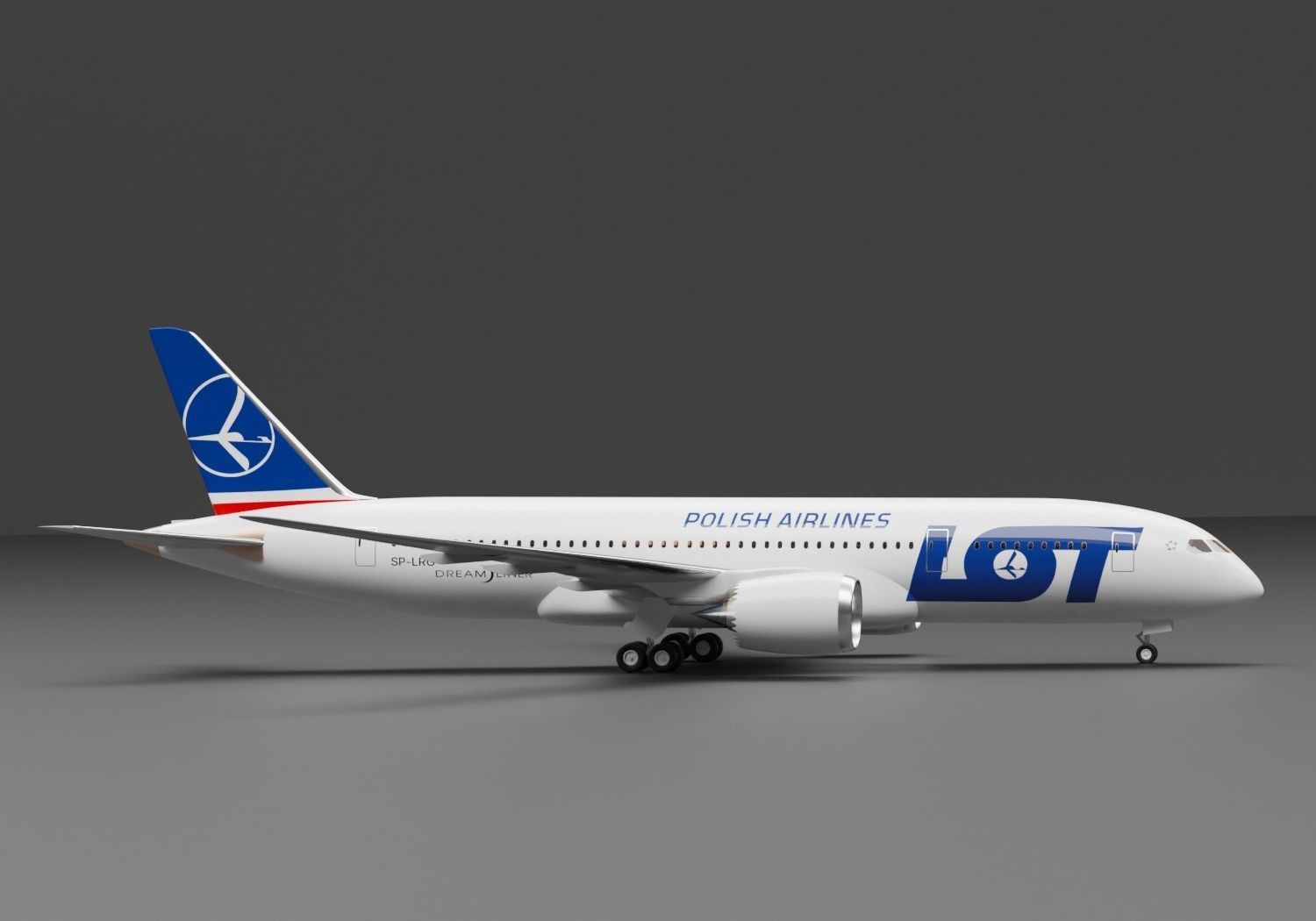 Boeing 787-8 LOT 3D model | CGTrader
