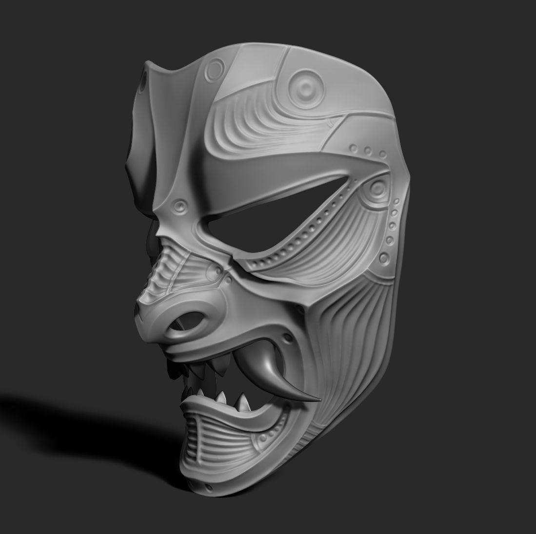 Samurai mask V 3D model 3D printable | CGTrader