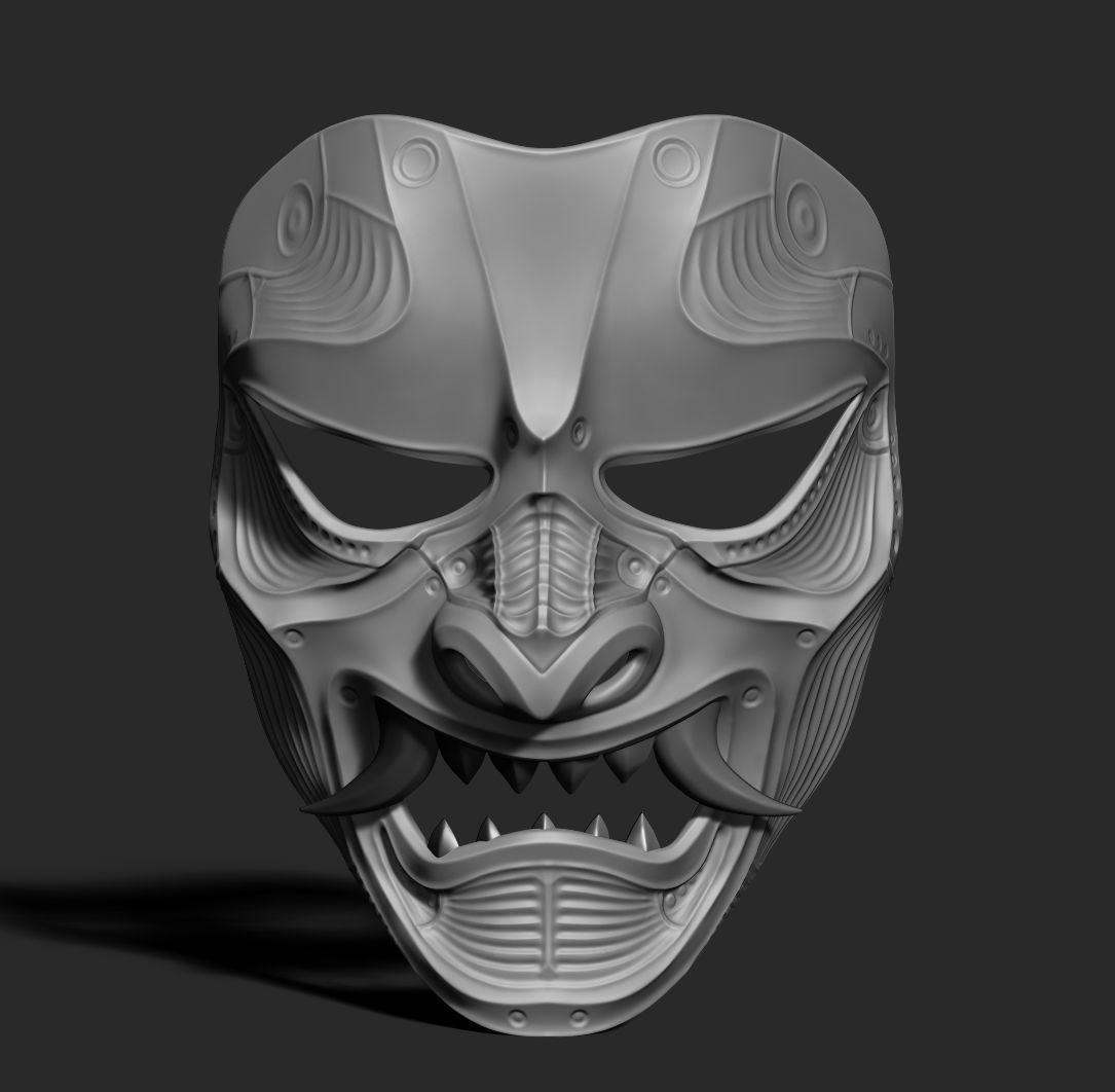 Samurai mask V 3D model 3D printable | CGTrader
