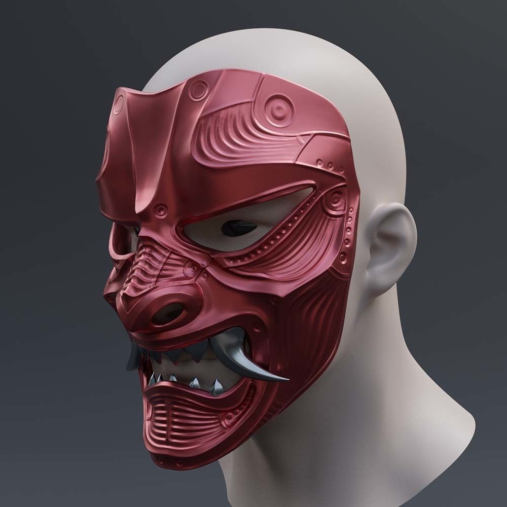 Samurai mask V 3D model 3D printable | CGTrader
