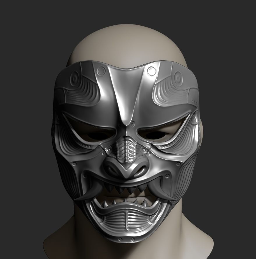 Samurai mask V 3D model 3D printable | CGTrader