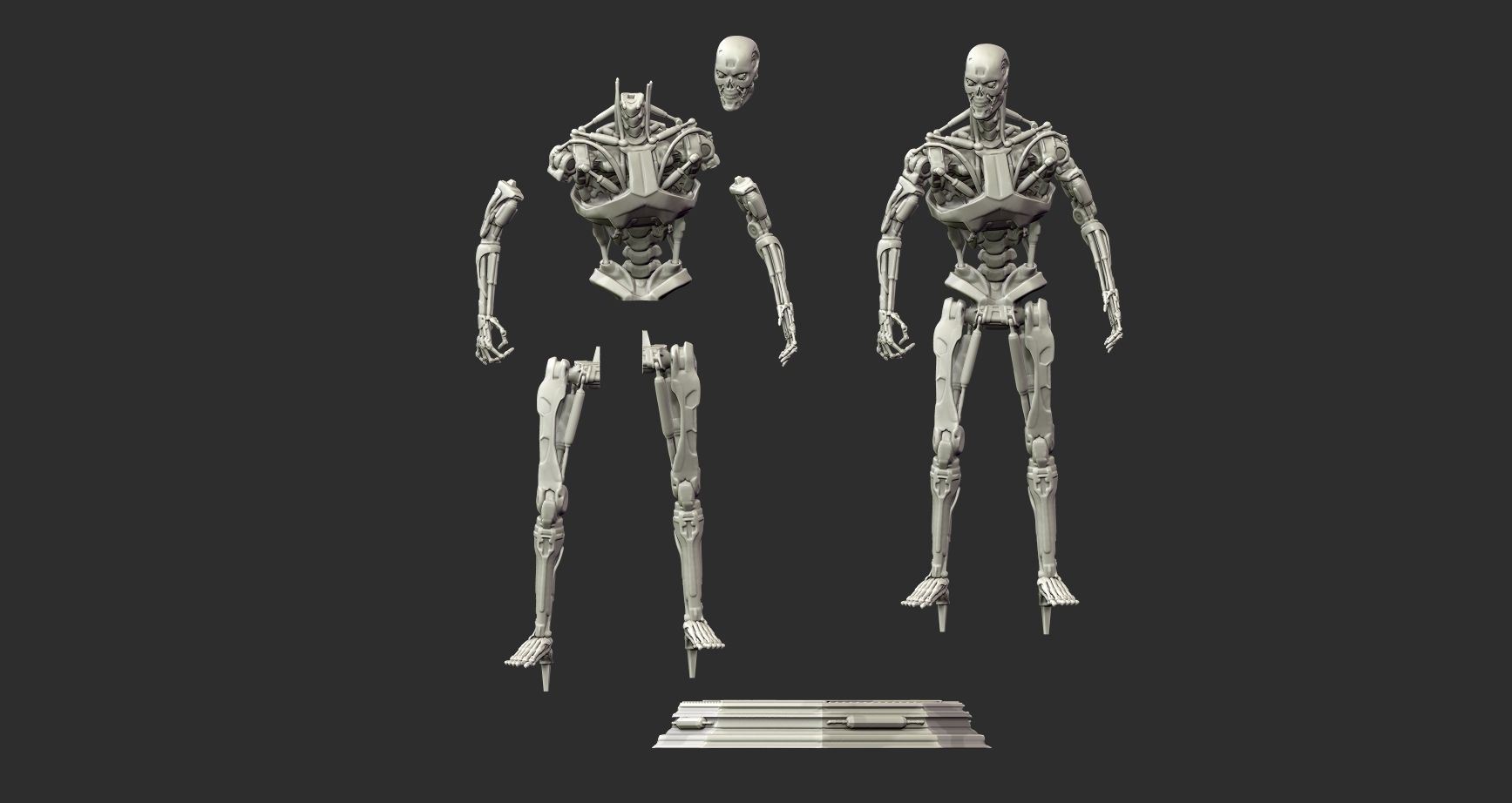 T800 Terminator 3d Print figure 3D model 3D printable | CGTrader