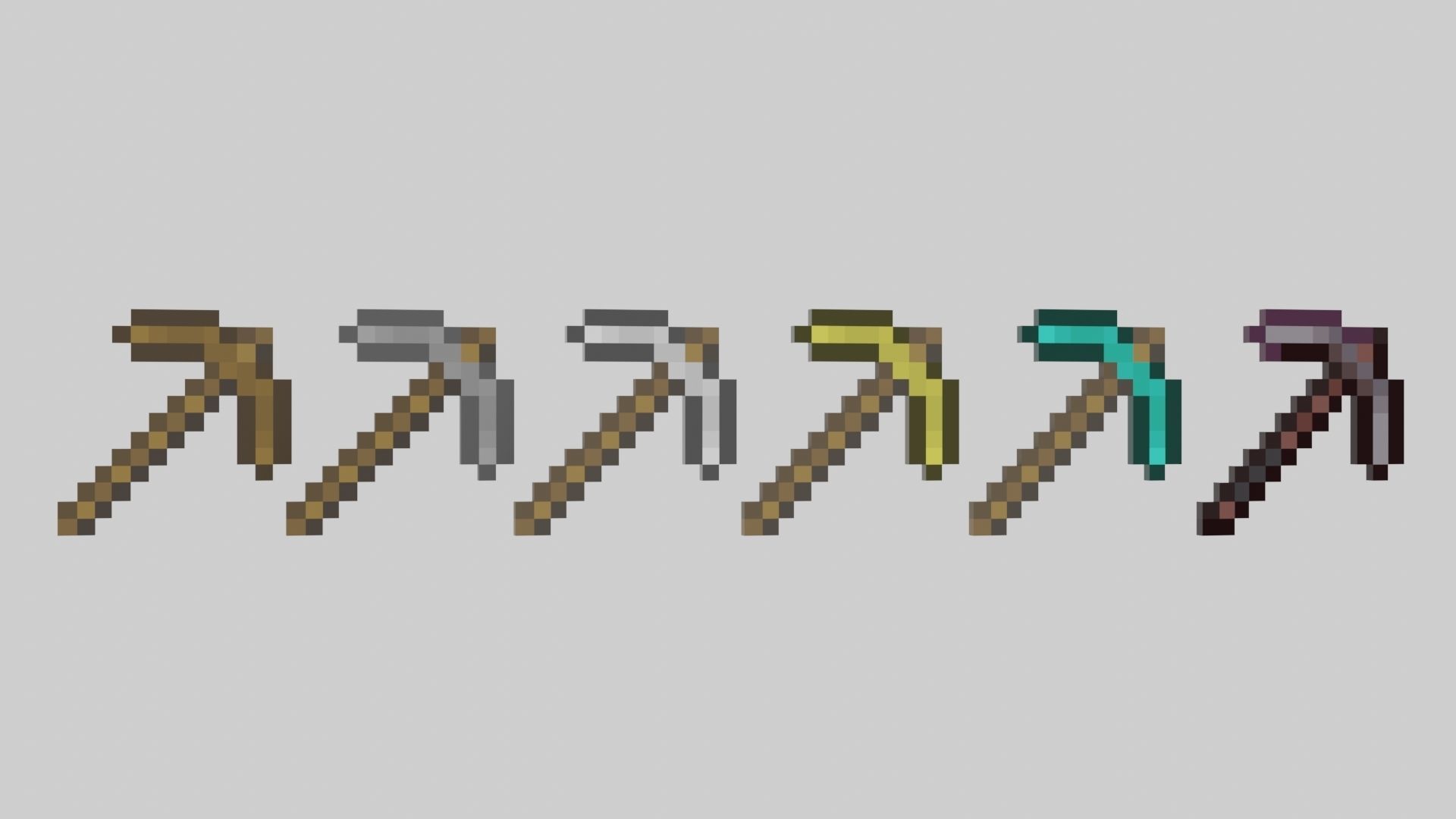 Minecraft Pickaxes FREE free VR / AR / low-poly 3D model | CGTrader
