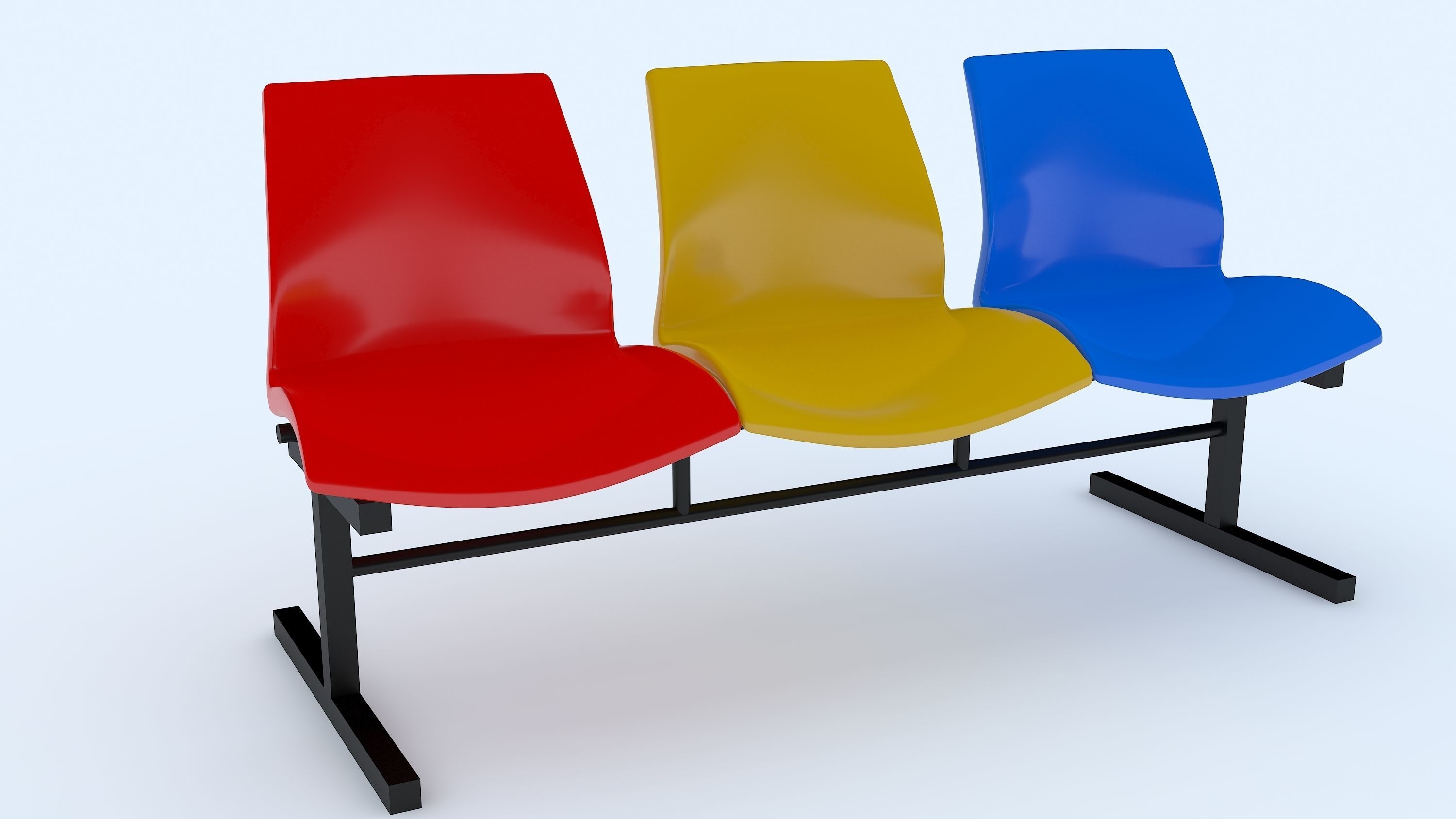 Fiberglass group chair 3D model | CGTrader