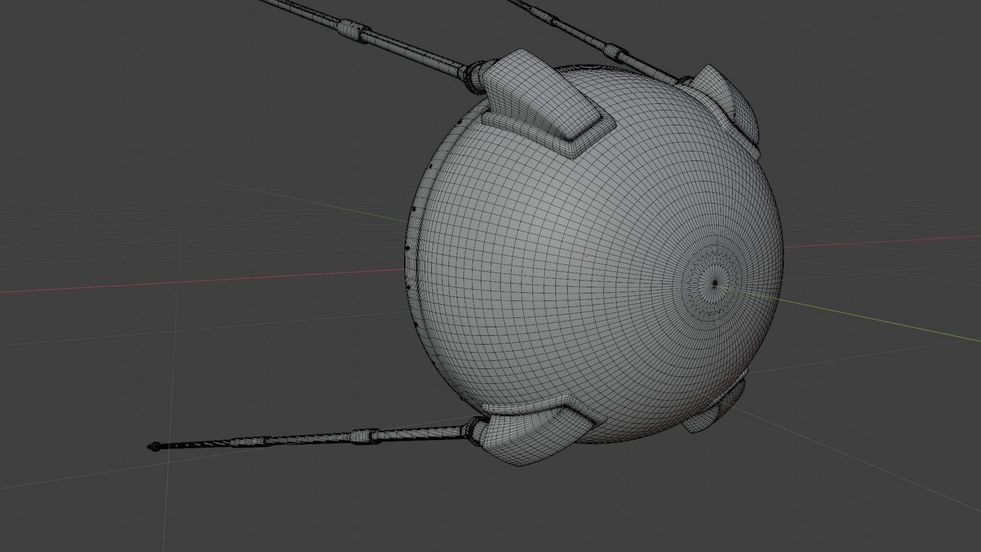 Space satellite Sputnik-1 3D model | CGTrader