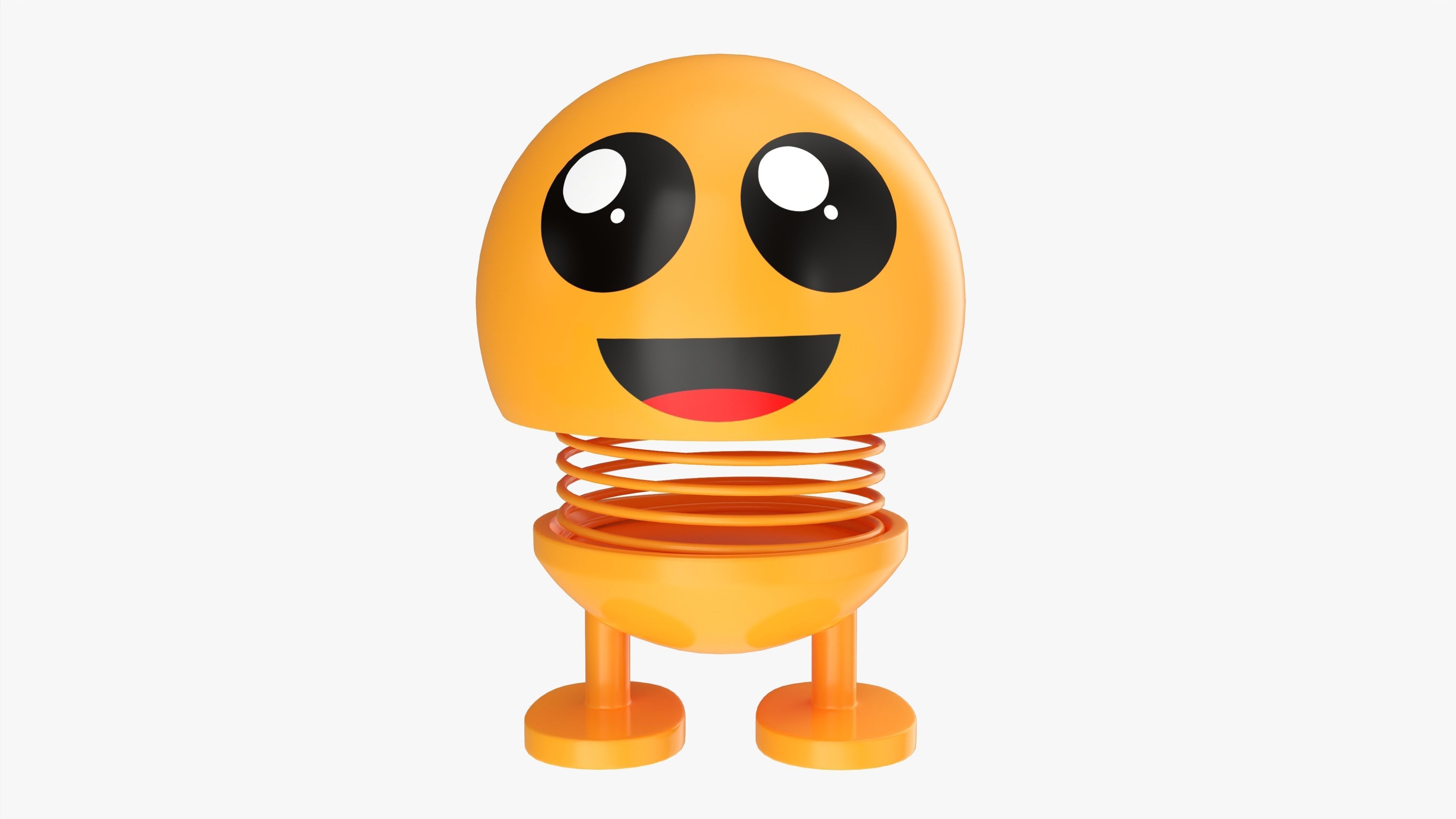 Car spring toy figure 03 smile happy 3D model | CGTrader