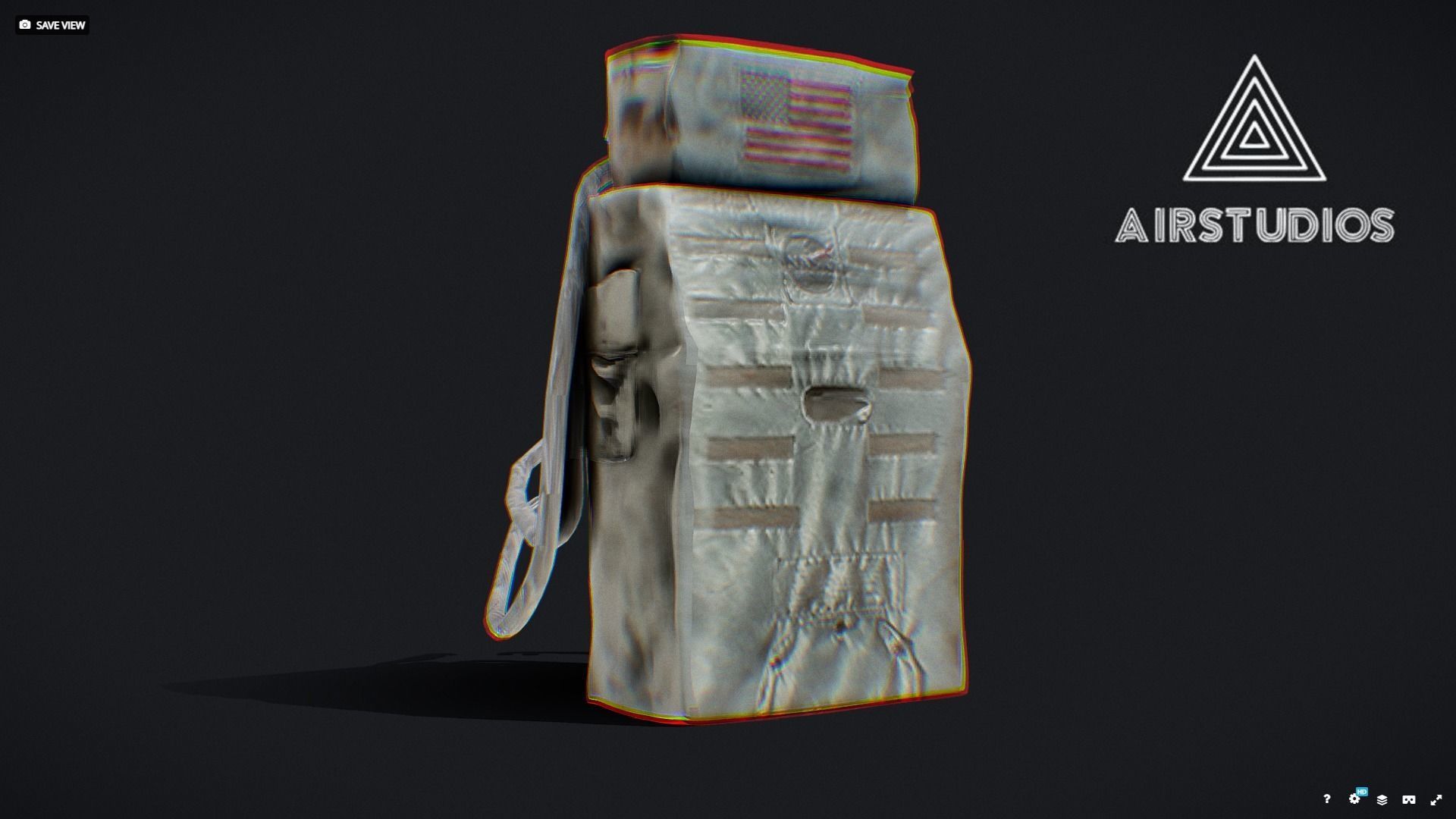 Space Suit Astronaut Backpack 3D model | CGTrader