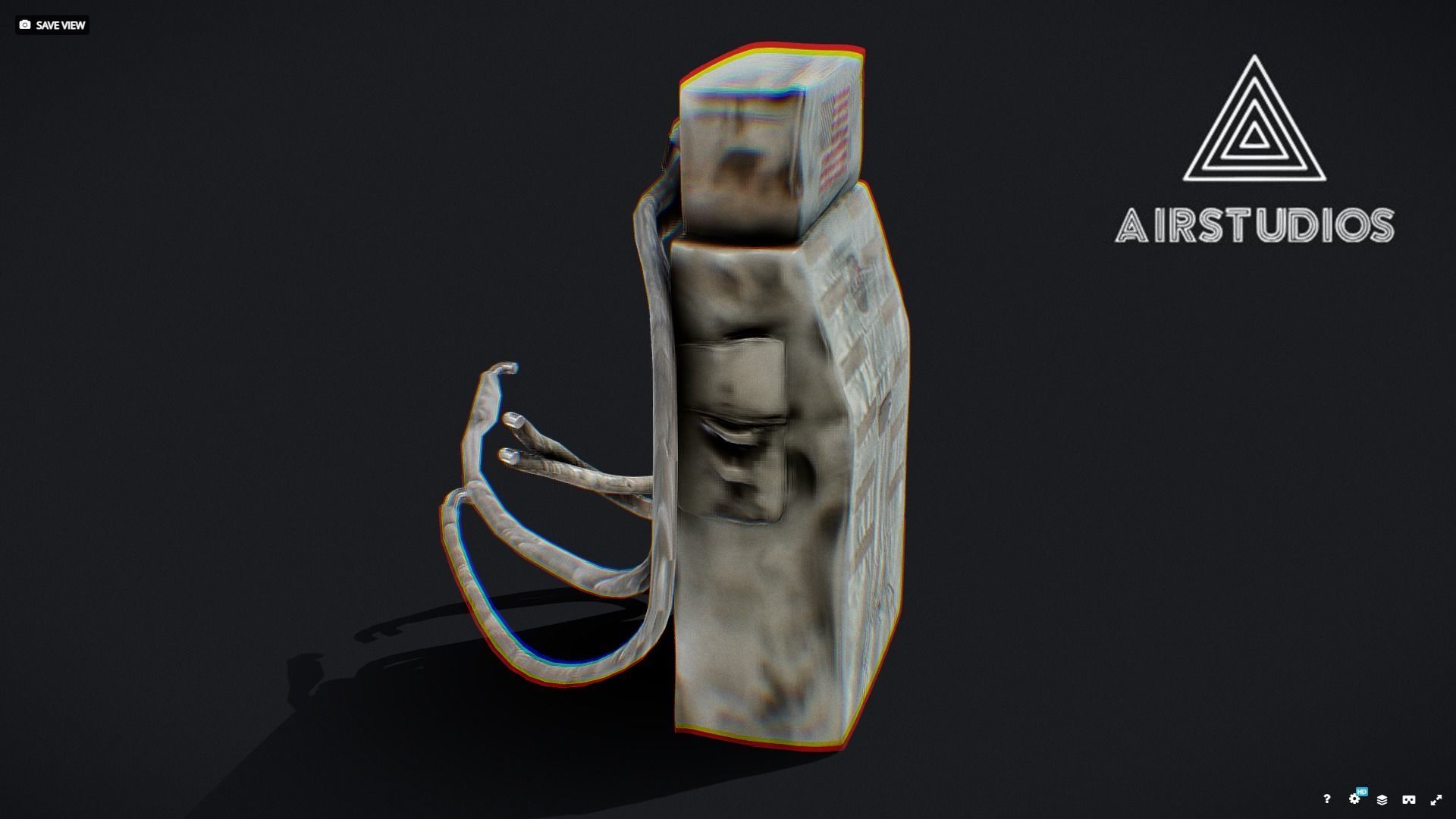 Space Suit Astronaut Backpack 3D model | CGTrader